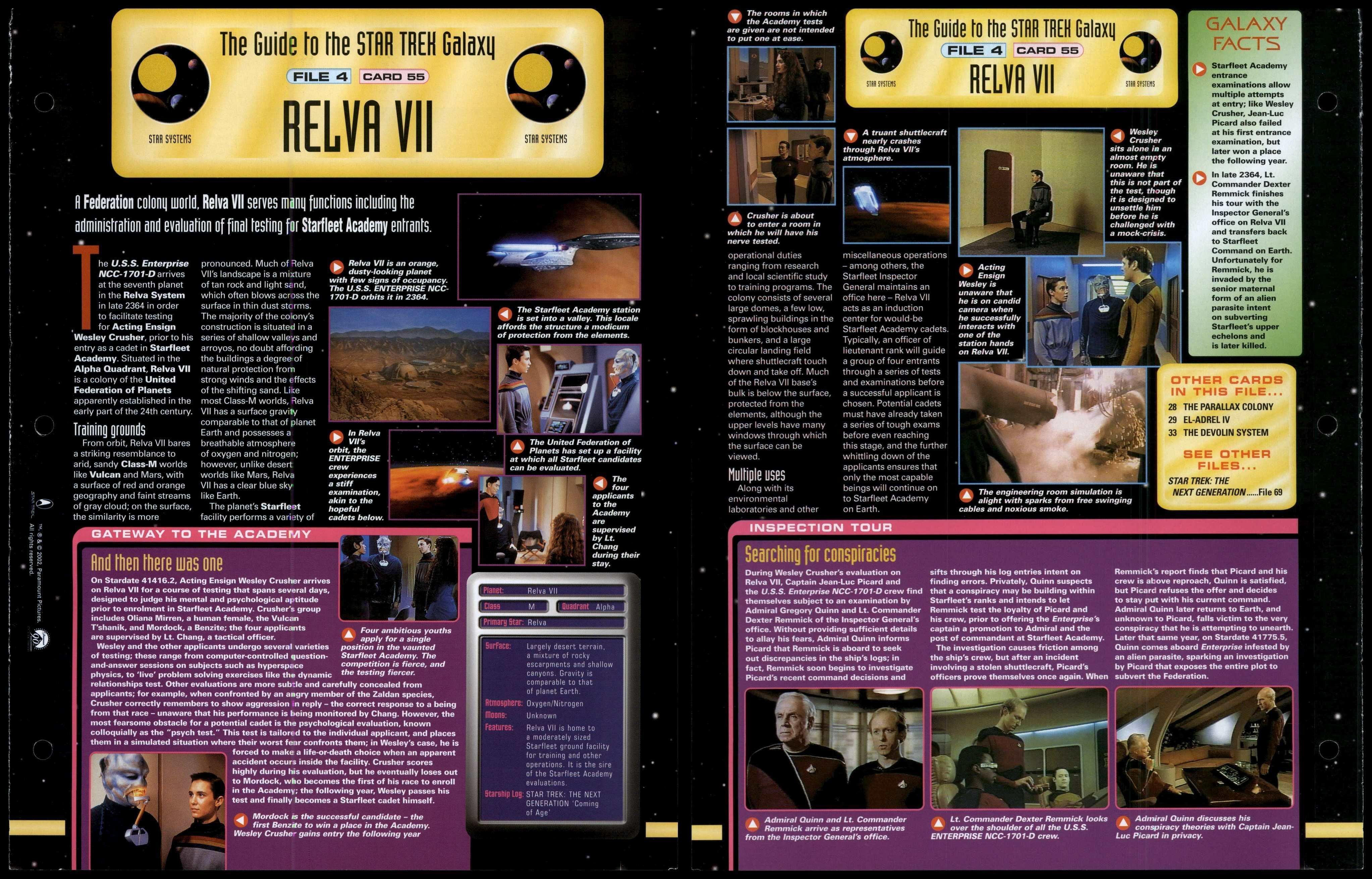 Relva VII - Star Systems  - Star Trek Fact File Page