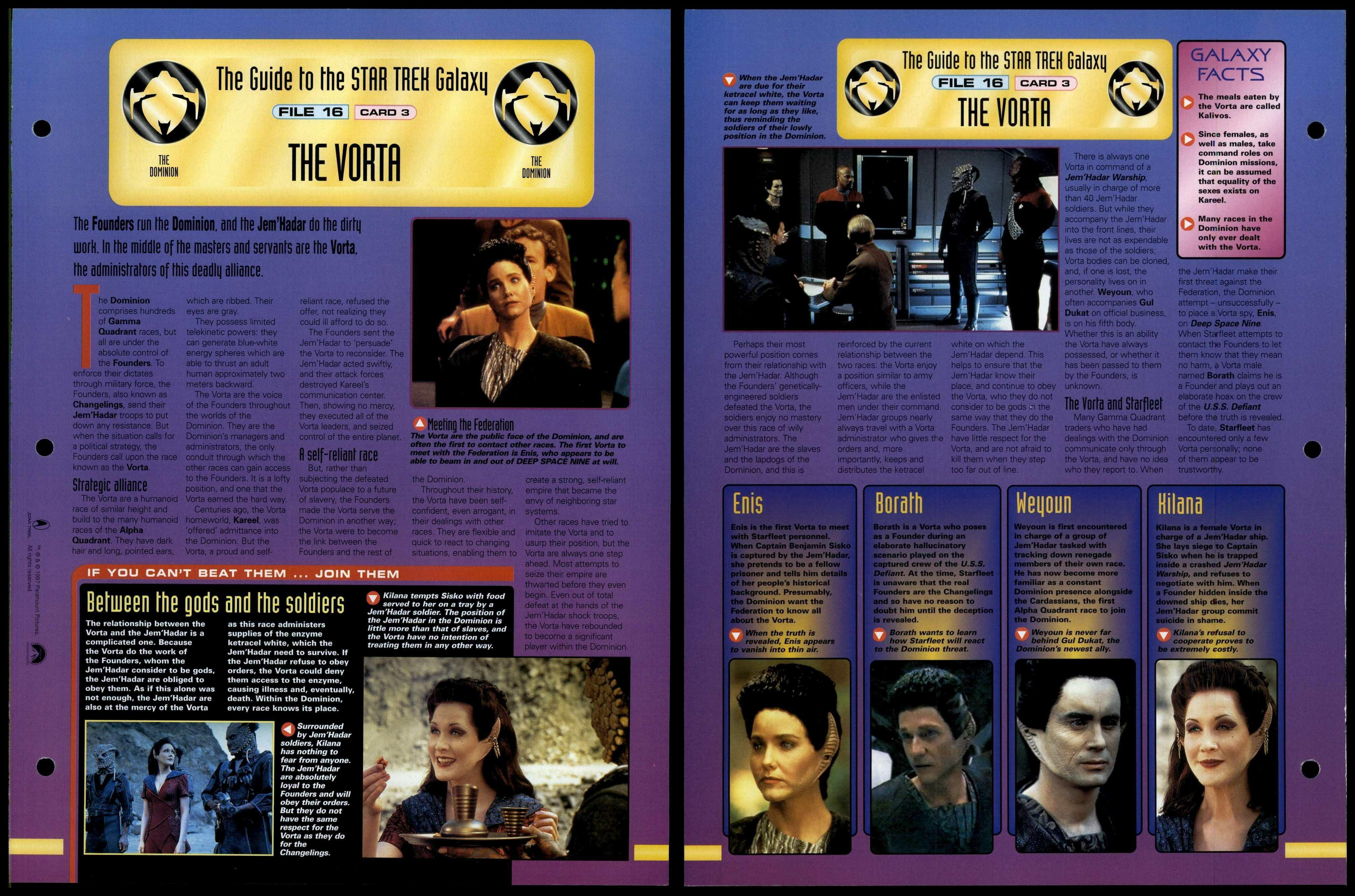 The Vorta - The Dominion - Star Trek Fact File Page