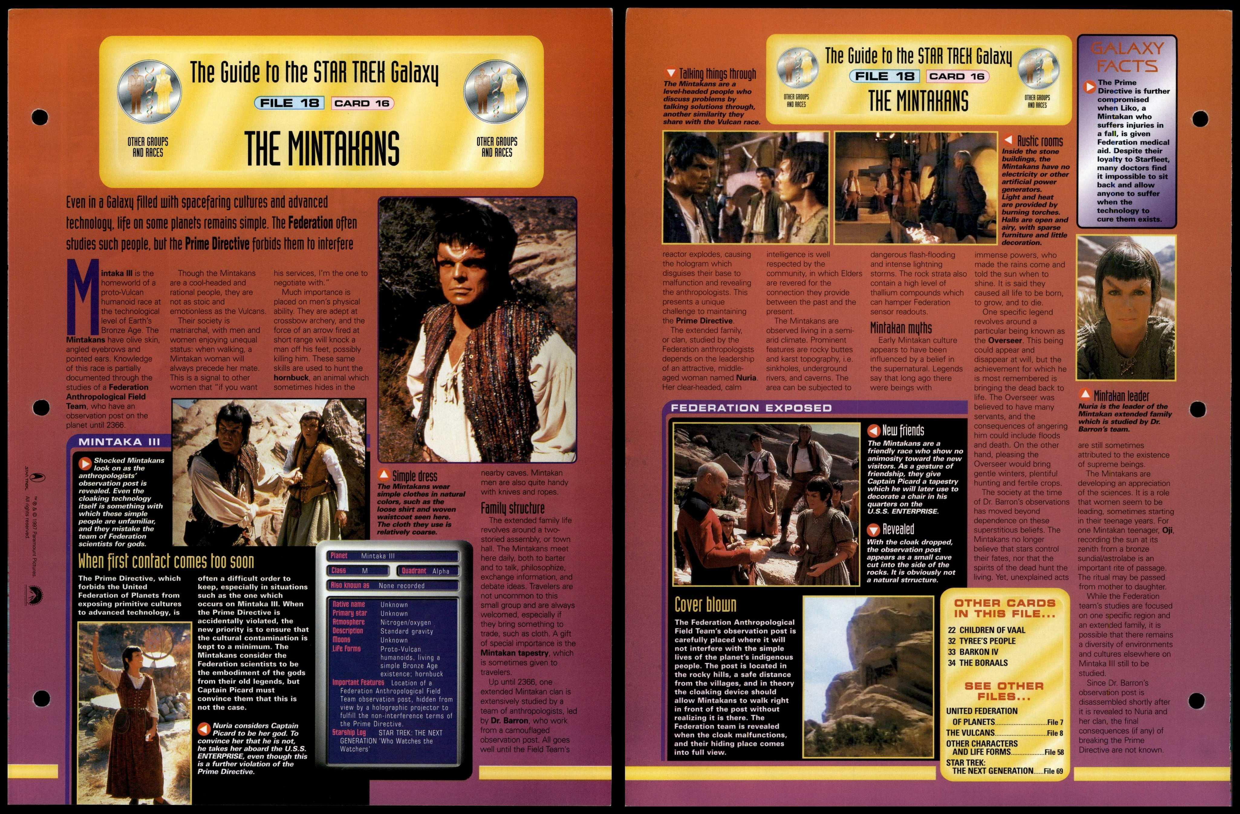 The Mintakans - Other Groups & Races - Star Trek Fact File Page