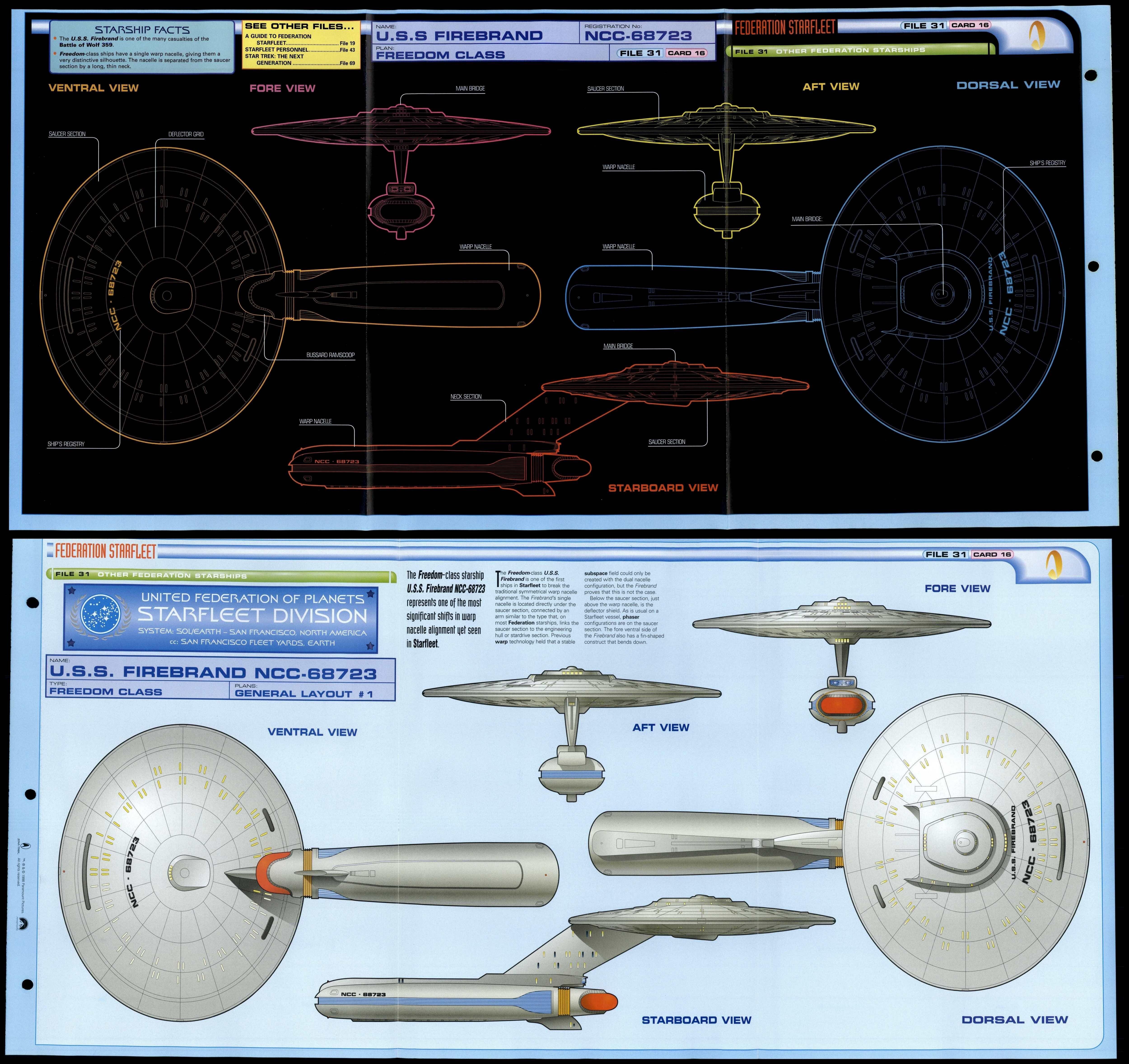 USS Firebrand - Other Starships - Star Trek Fact File Fold-Out Page