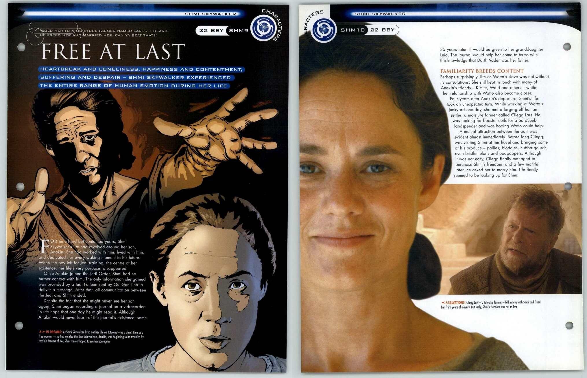 Free At Last #SHM9-10 Shmi Skywalker - Characters - Star Wars Fact File ...