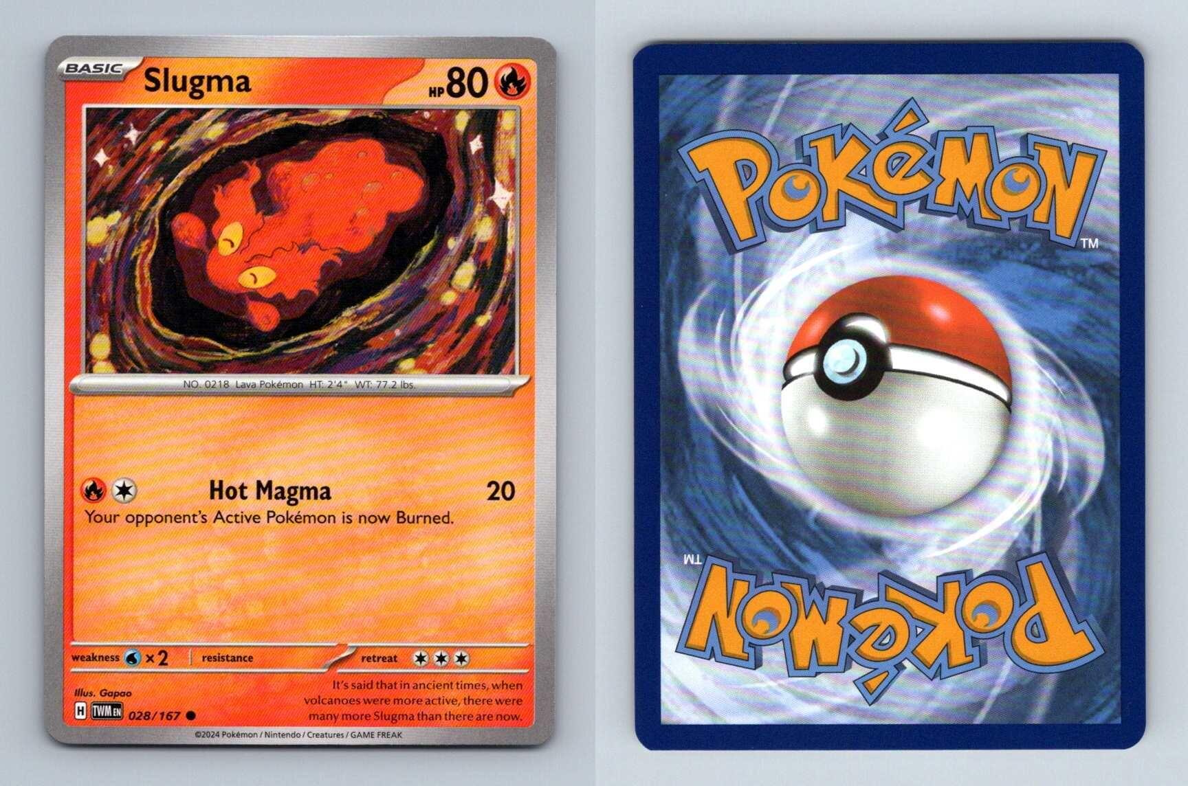 Slugma #28/167 SV Twilight Masquerade 2024 Pokemon Common TCG Card