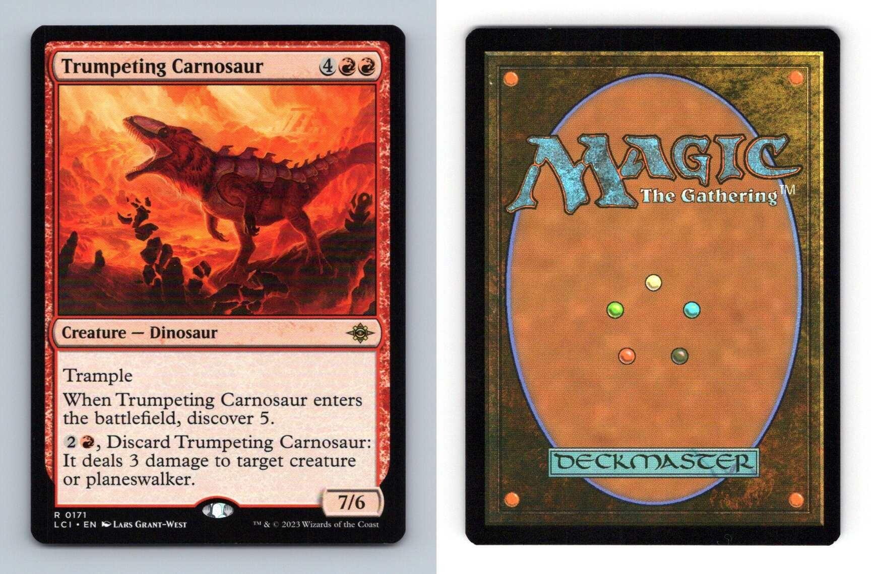 Trumpeting Carnosaur #171 MTG The Lost Caverns Of Ixalan 2023 Rare TCG Card