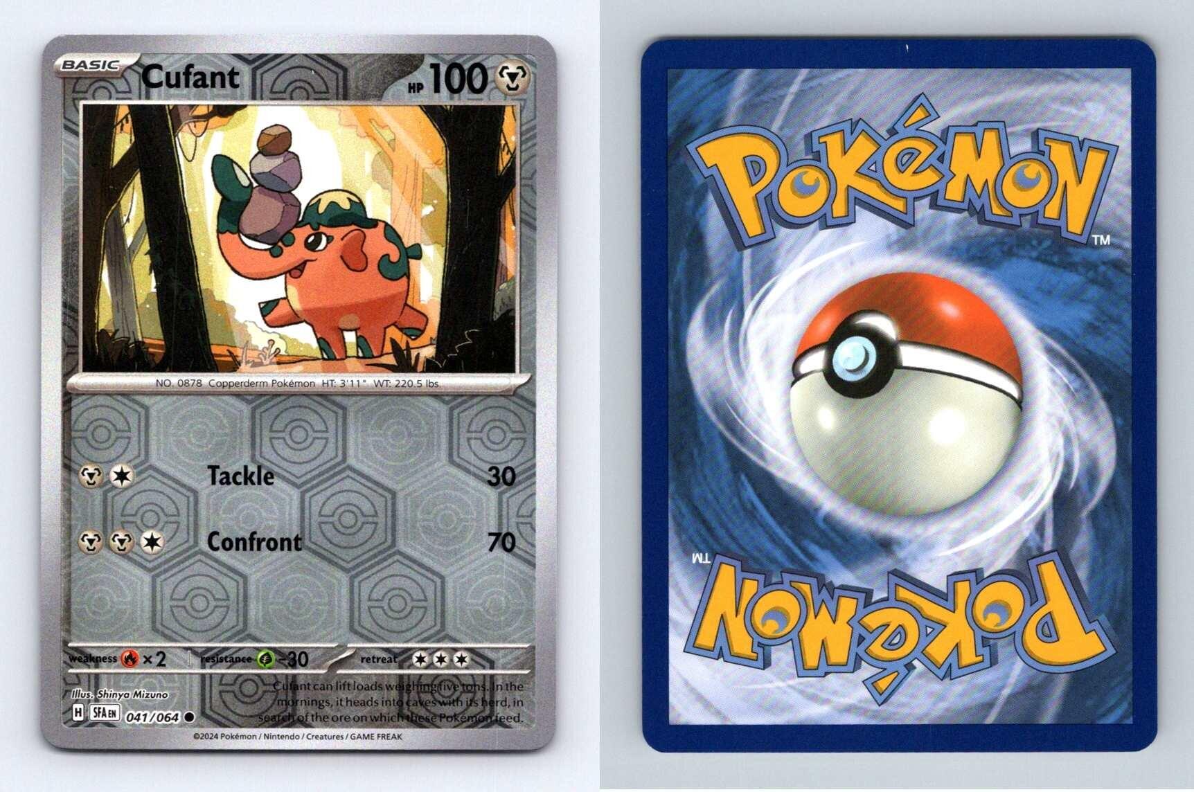 Cufant #41/64 SV Shrouded Fable 2024 Reverse Holo Common Pokemon TCG Card