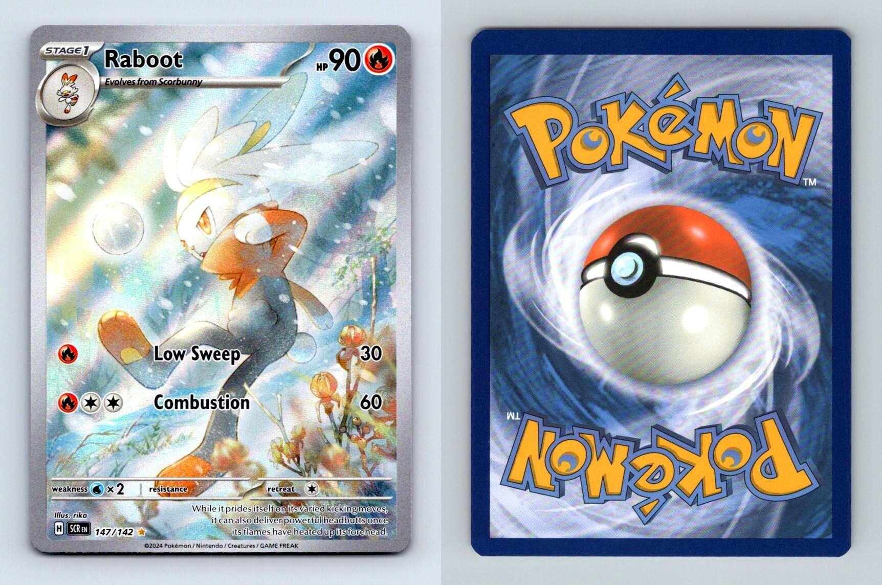 Raboot #147/142 SV Stellar Crown 2024 Illustration Rare Pokemon TCG Card