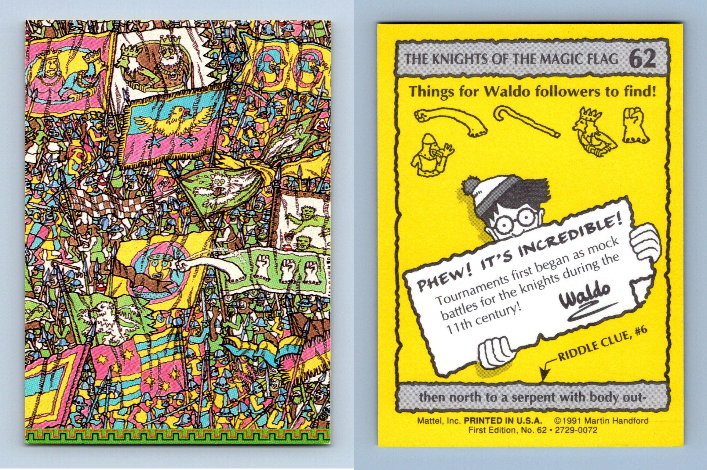 The Knights Of The Magic Flag #62 Where's Waldo 1991 Mattel Trading Card