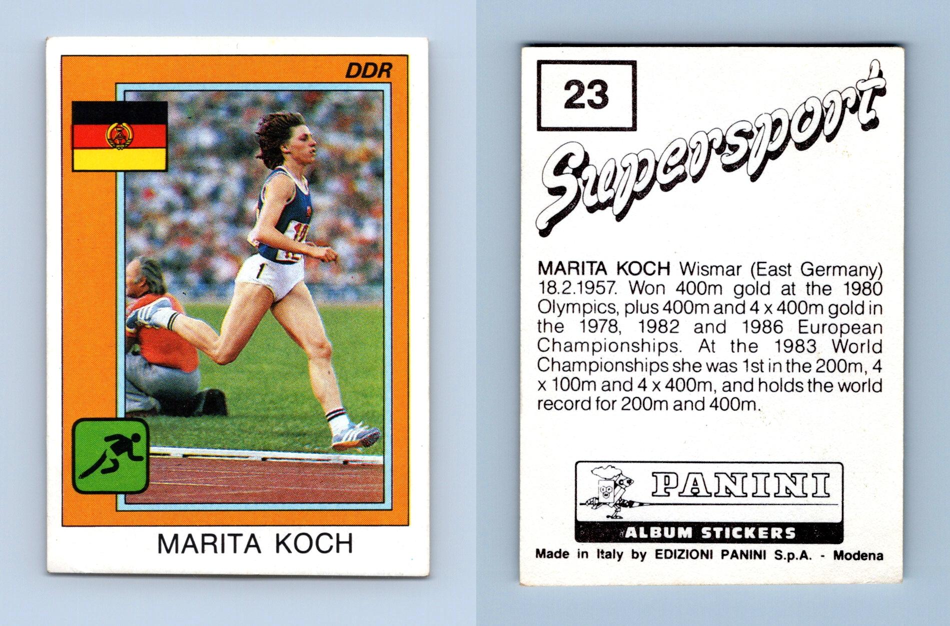 Marita Koch #23 Supersport 1987-88 Panini Sticker