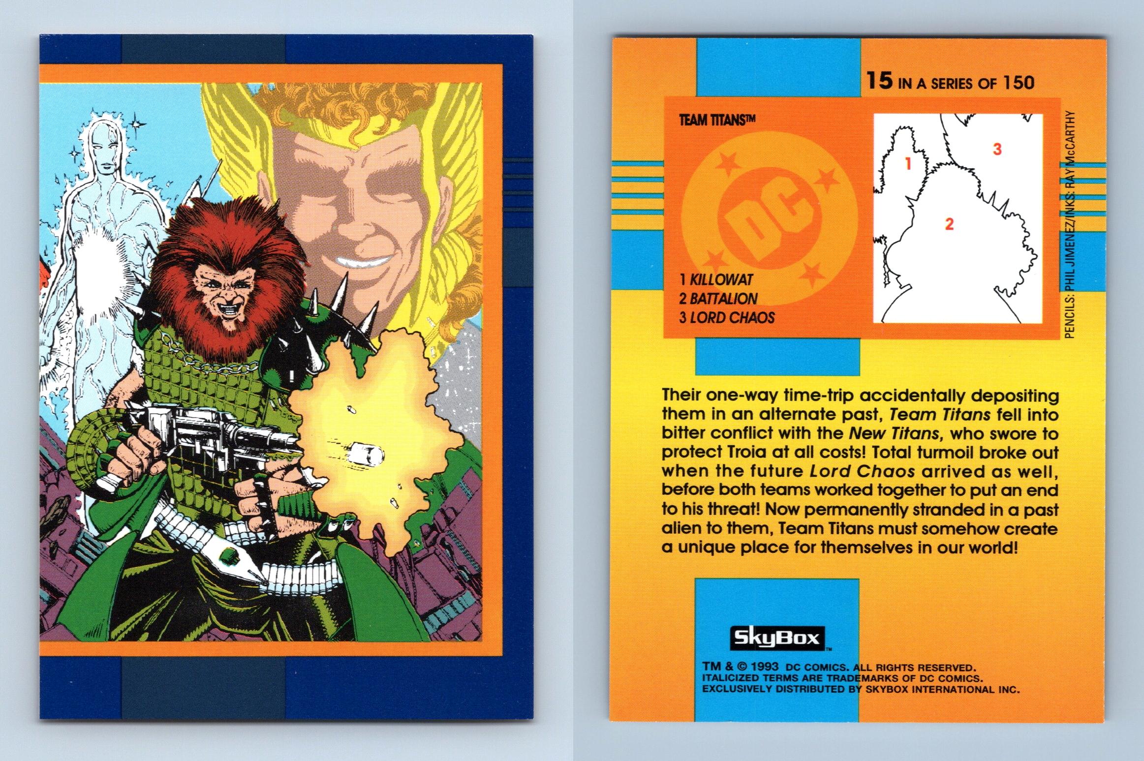 Killowat / Battalion / Lord Chaos #15 DC Cosmic Teams 1993 Skybox ...