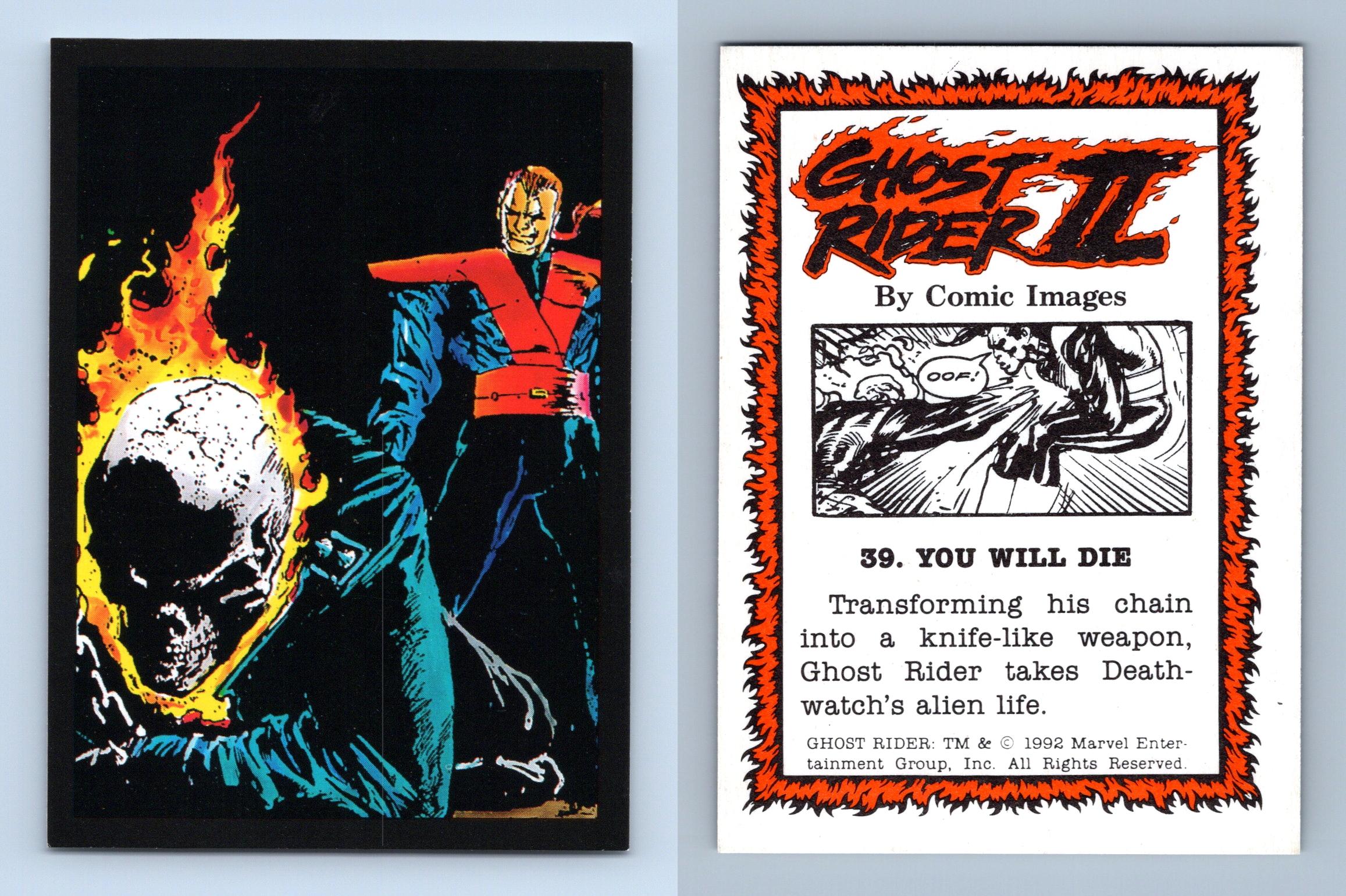 You Will Die #39 Ghost Rider II Comic Images 1992 Trading Card