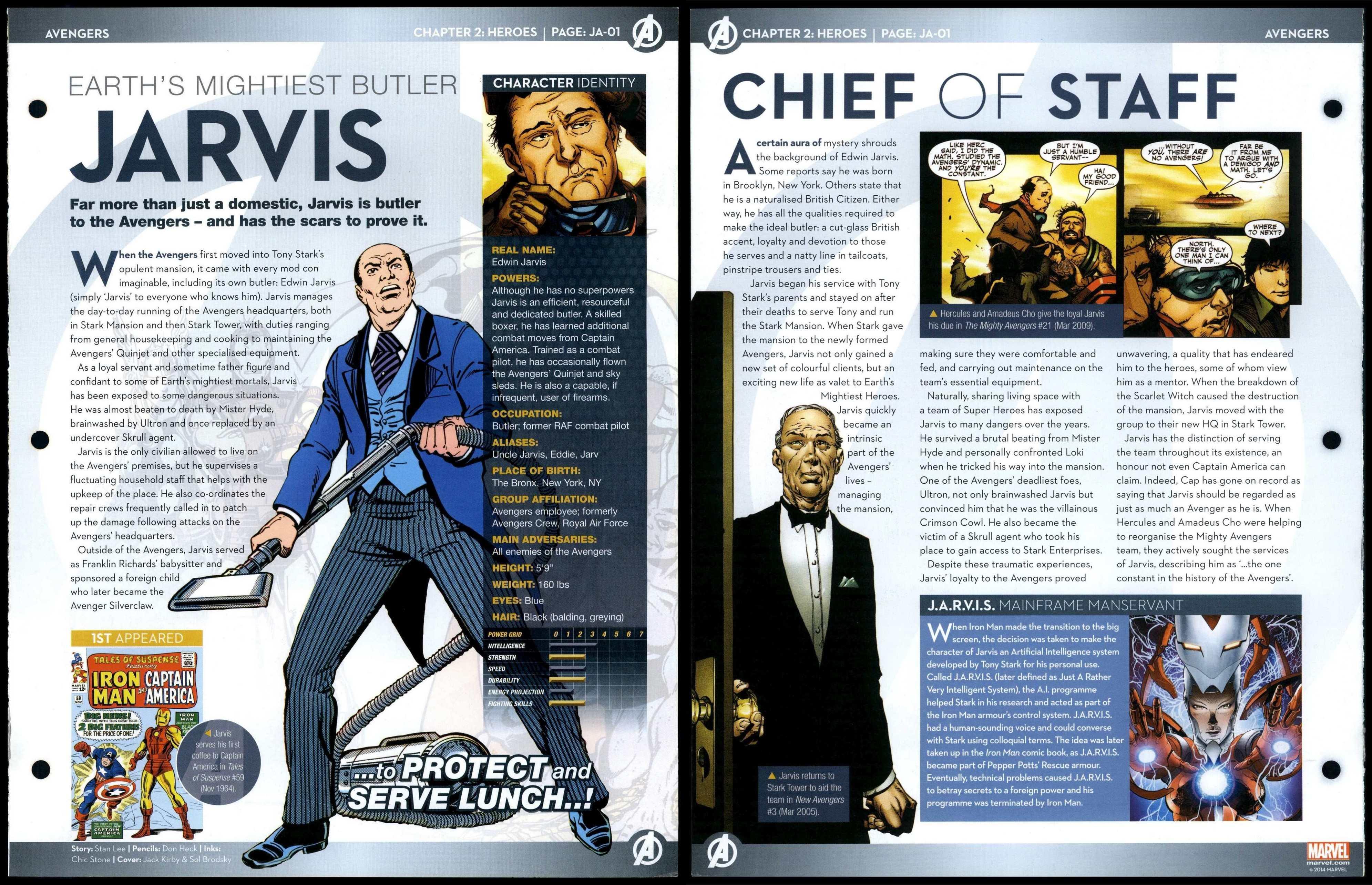 Jarvis - Earths Mightiest Butler #JA-01 Heroes - Avengers Marvel Fact ...