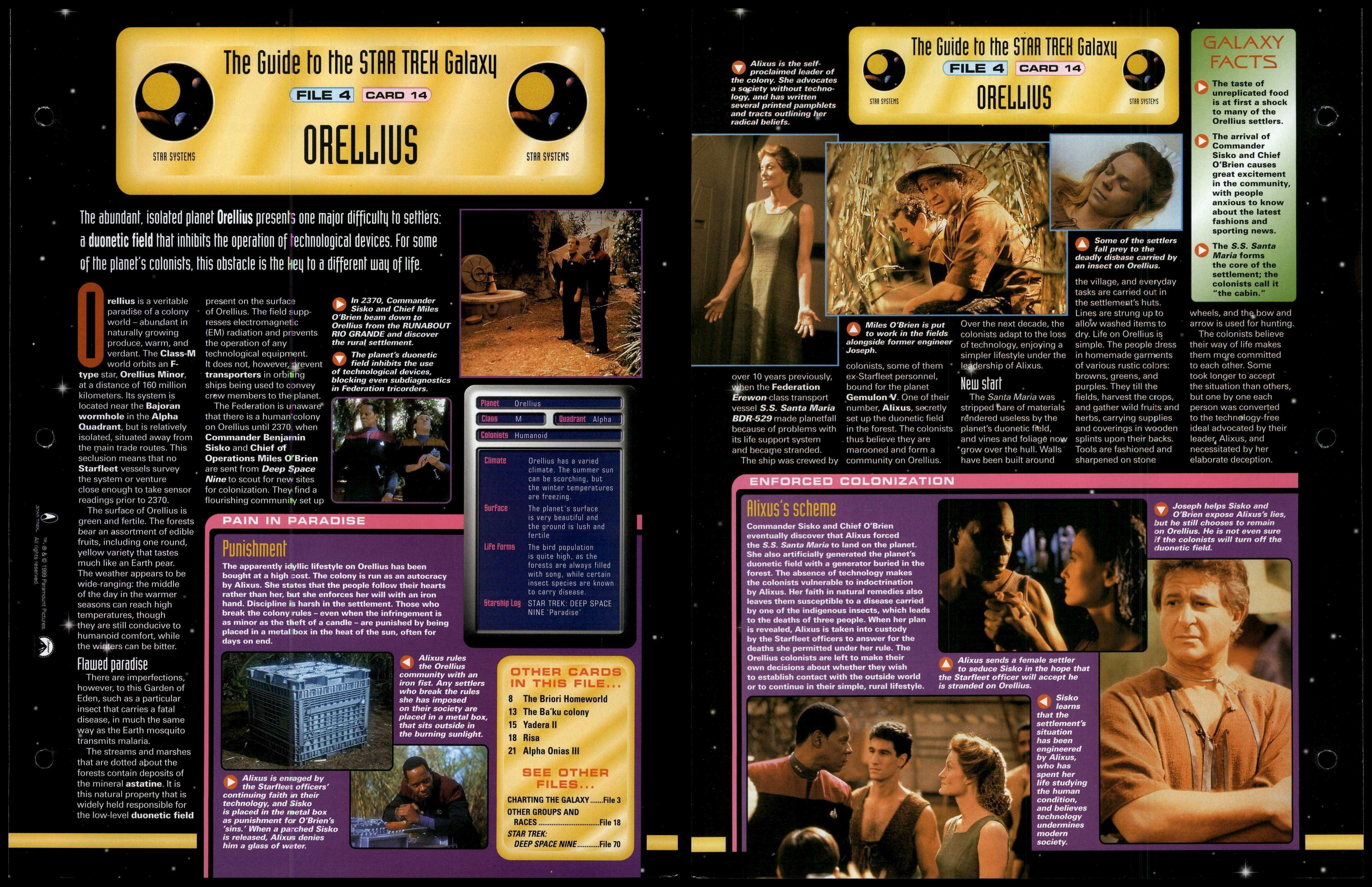 Orellius - Star Systems  - Star Trek Fact File Page