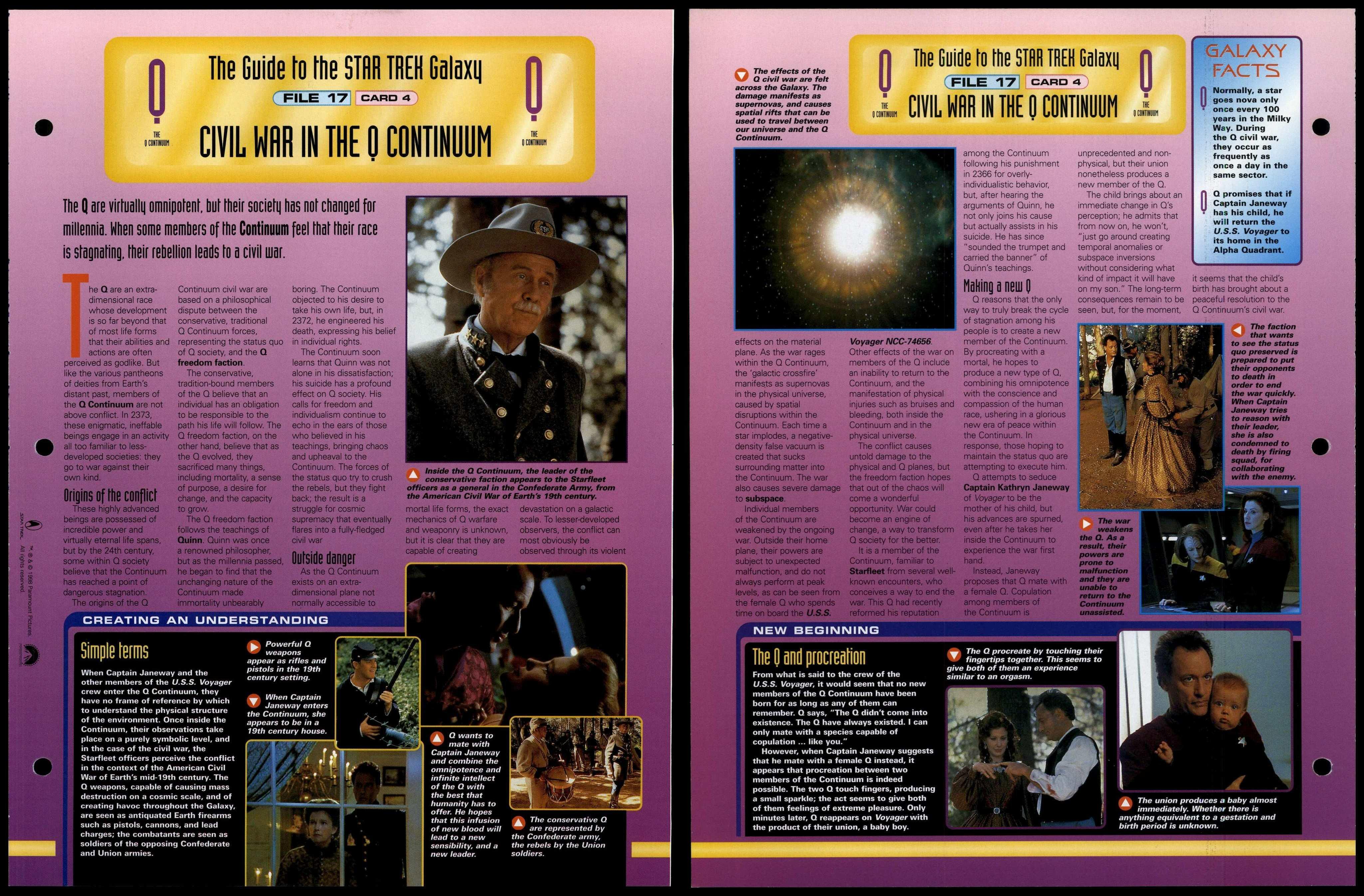 Civil War In The Q Continuum - The Q Continuum - Star Trek Fact File Page