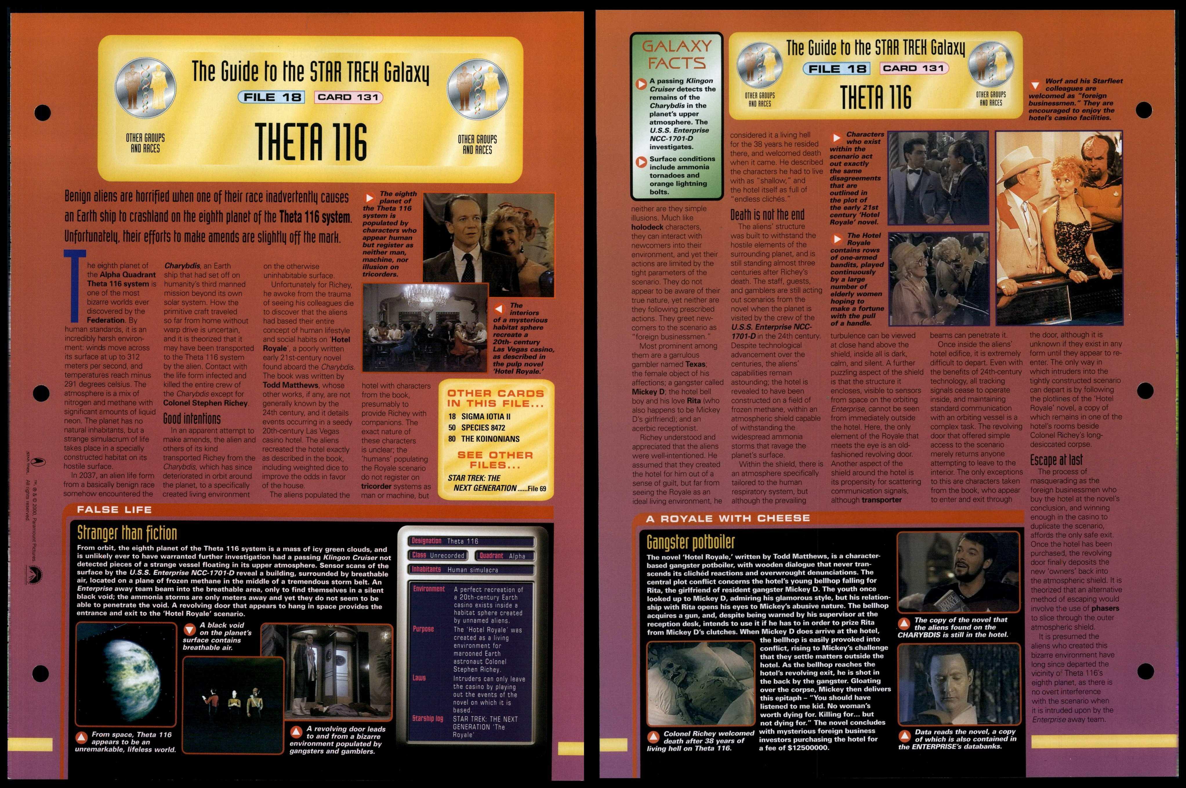 Theta 116 - Other Groups & Races - Star Trek Fact File Page