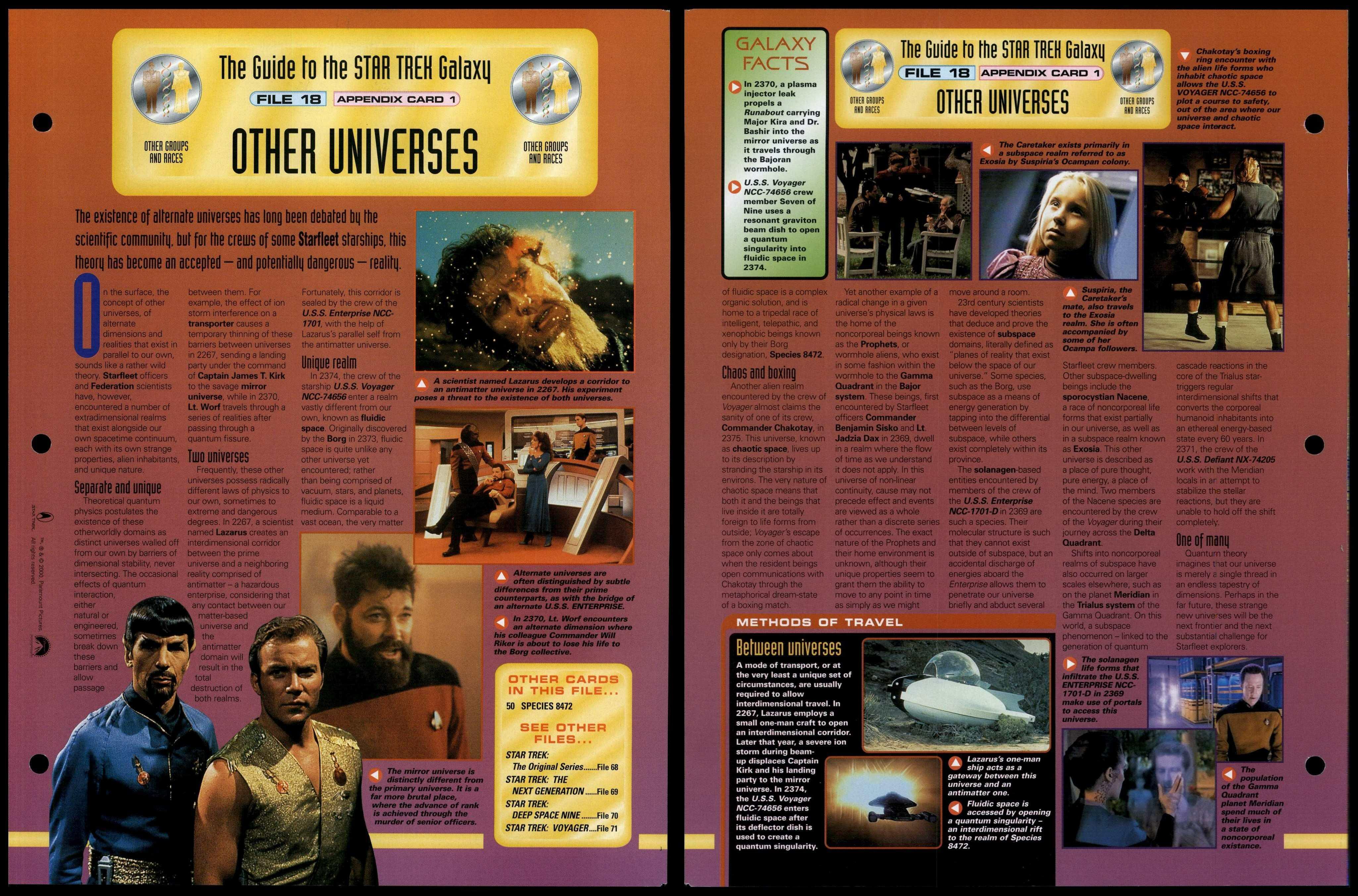 Other Universes - Other Groups & Races - Star Trek Fact File Page