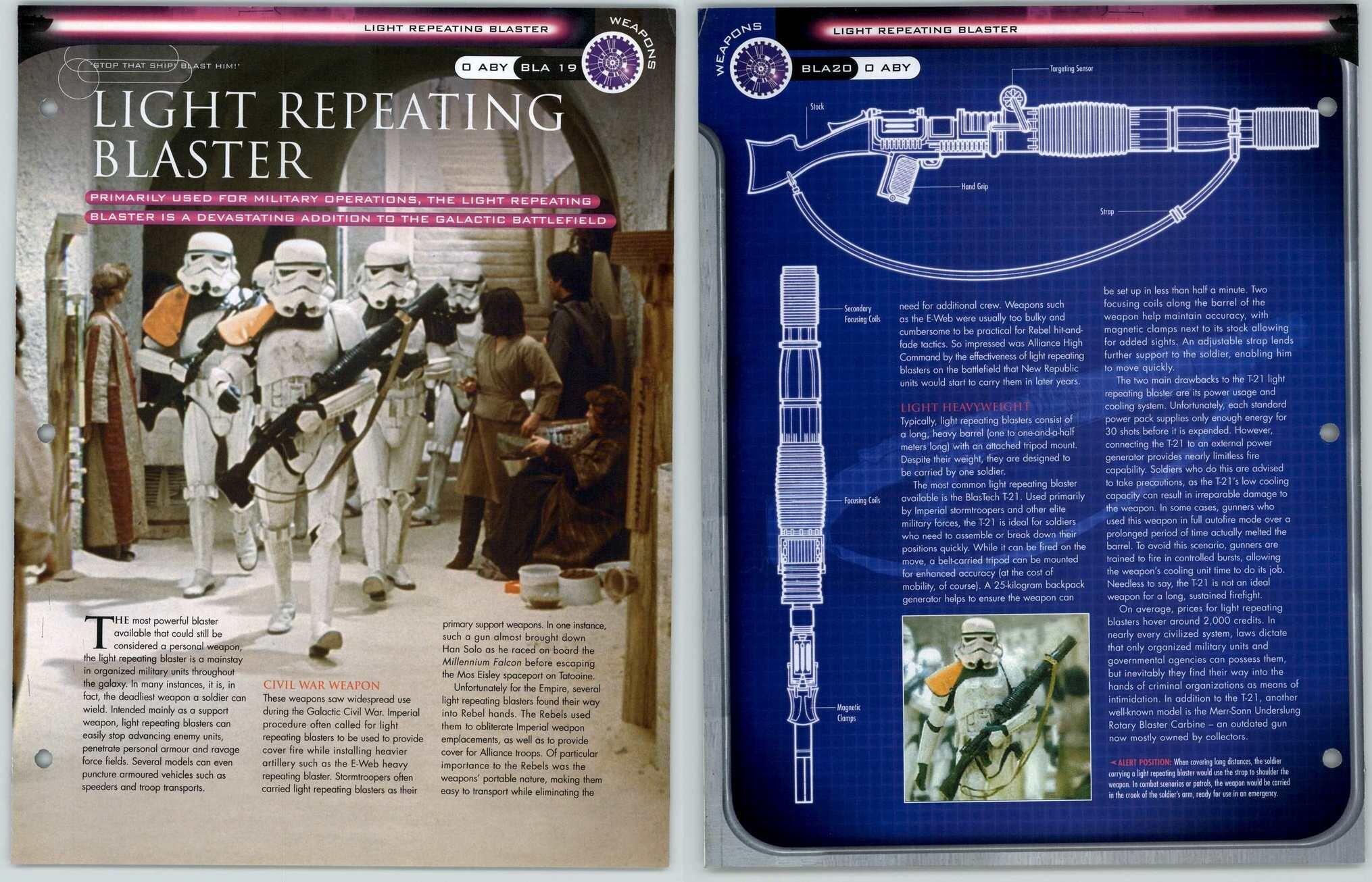 Light Repeating Blaster Bla19 20 Weapons Star Wars Fact File Page