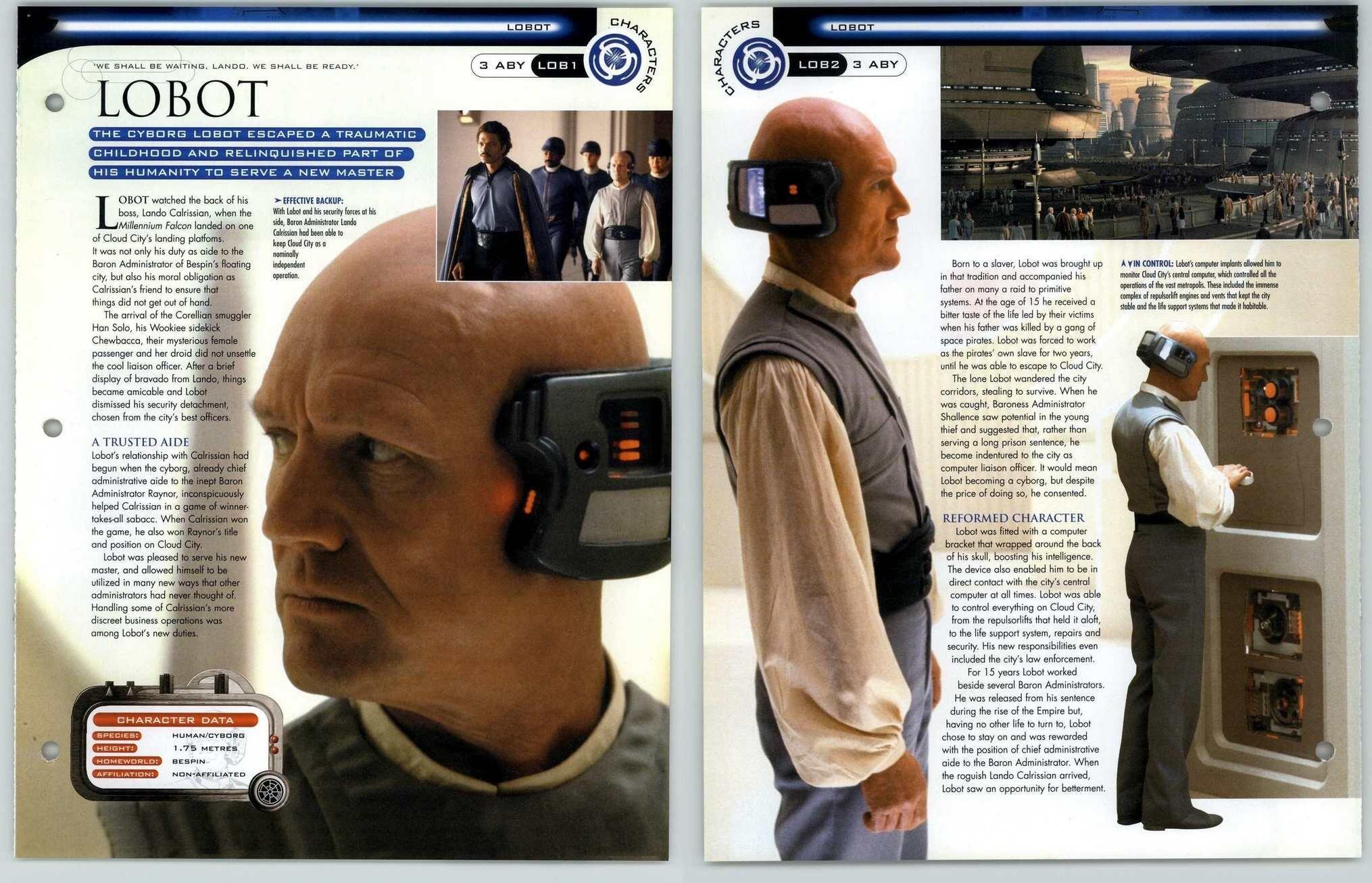 Lobot #LOB1-2 - Characters - Star Wars Fact File Page