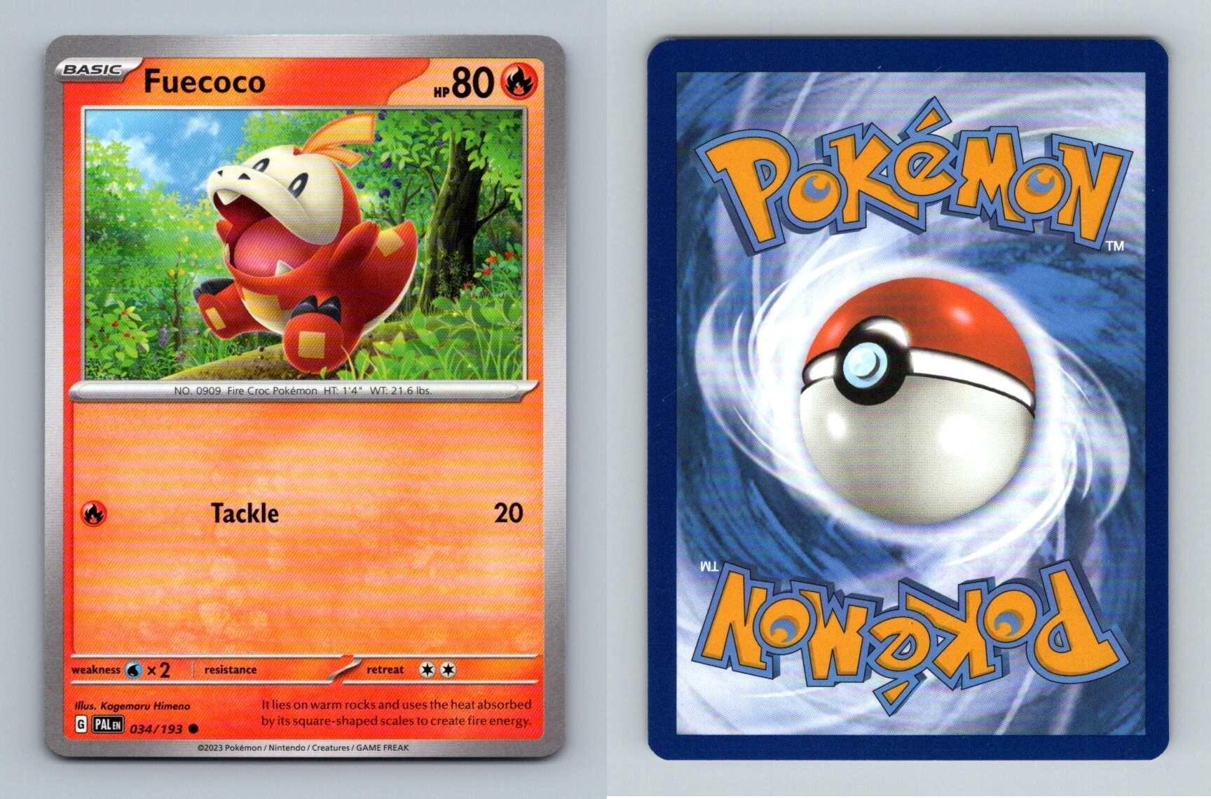 Fuecoco #34 SV Paldea Evolved Common Pokemon 2023 TCG Card