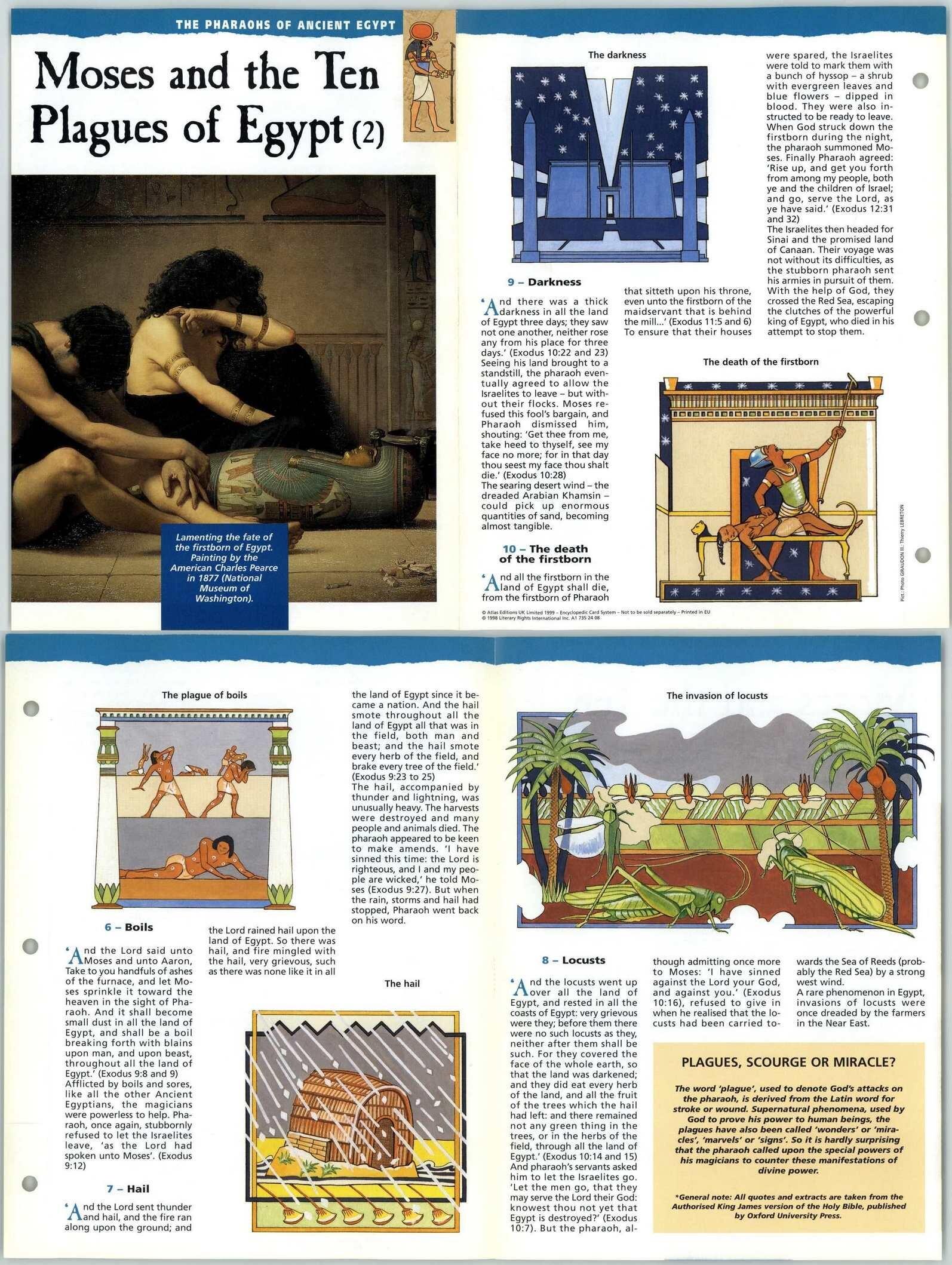 Moses Plagues Of Egypt 2 - Pharaohs - Glory Of Ancient Egypt Fold Out Card