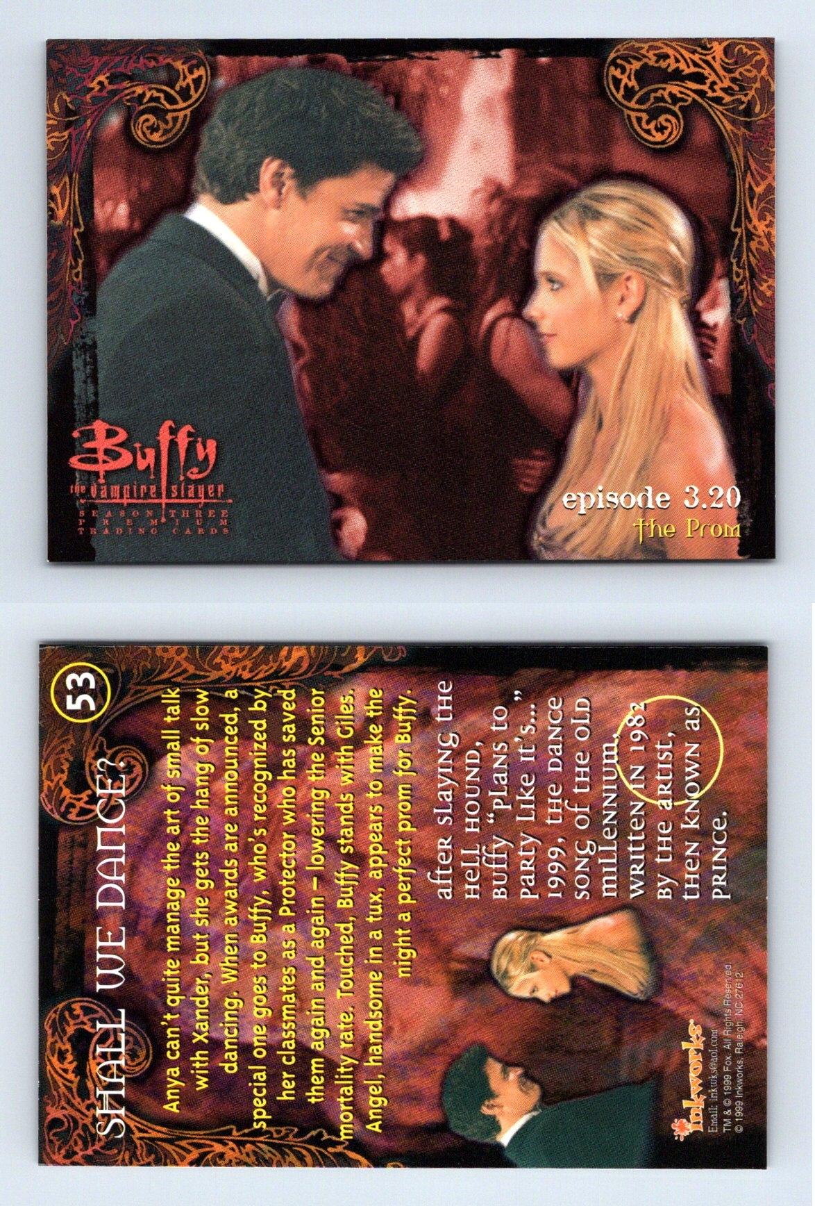 Shall We Dance 53 Buffy The Vampire Slayer Season 3 Inkworks Trading Card