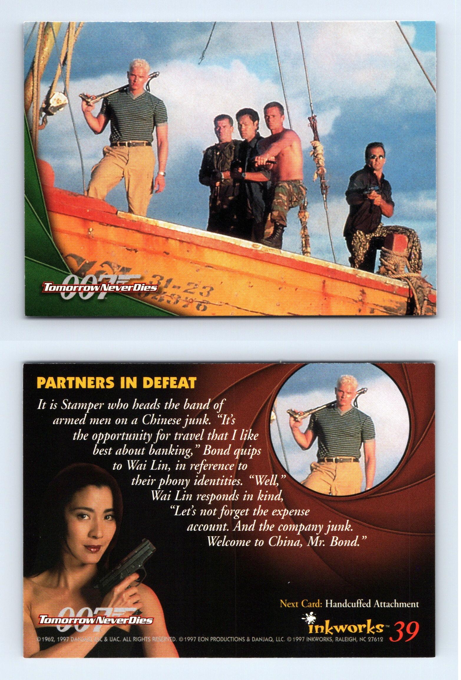 Partners In Defeat #39 James Bond 007 Tomorrow Never Dies 1997 Inkworks ...