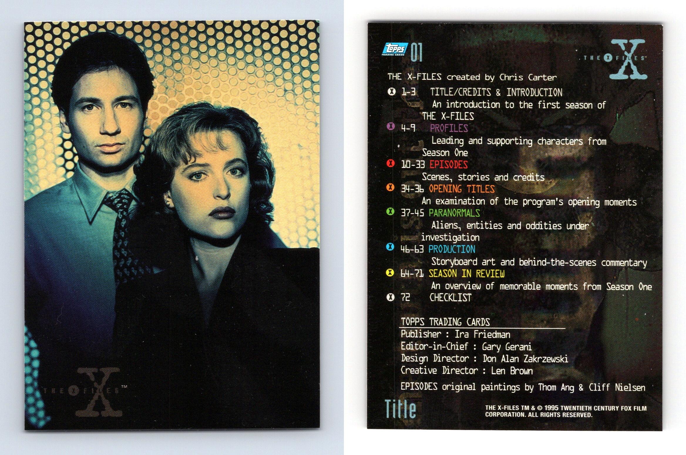 Title Card #01 The X-Files Season 1 Topps Trading Card | eBay