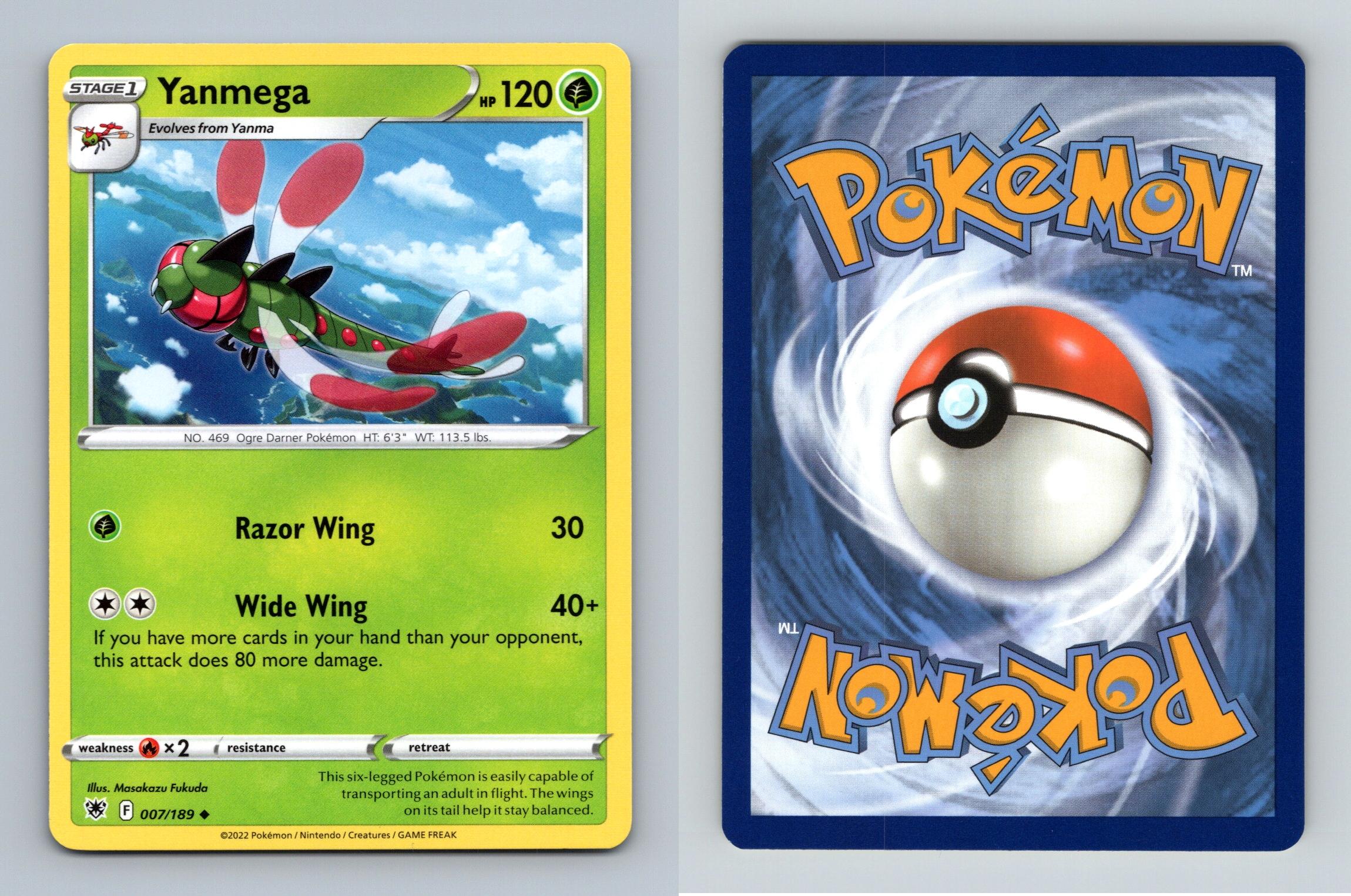 Yanmega #7/189 SWSH Astral Radiance Uncommon Pokemon 2022 TCG Card