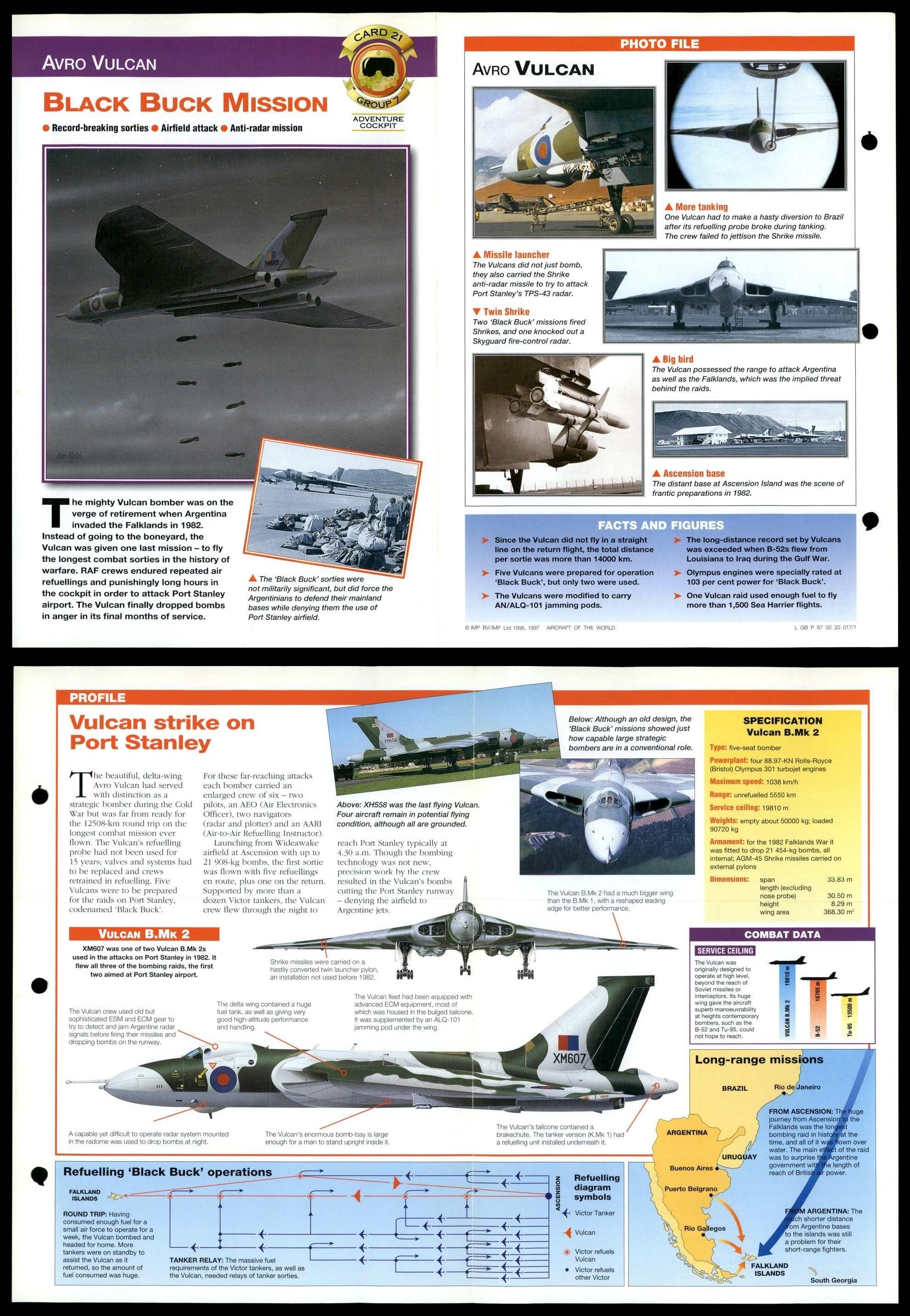 Black Buck Mission #21 Adventure Cockpit Aircraft Of The World Fold-Out ...