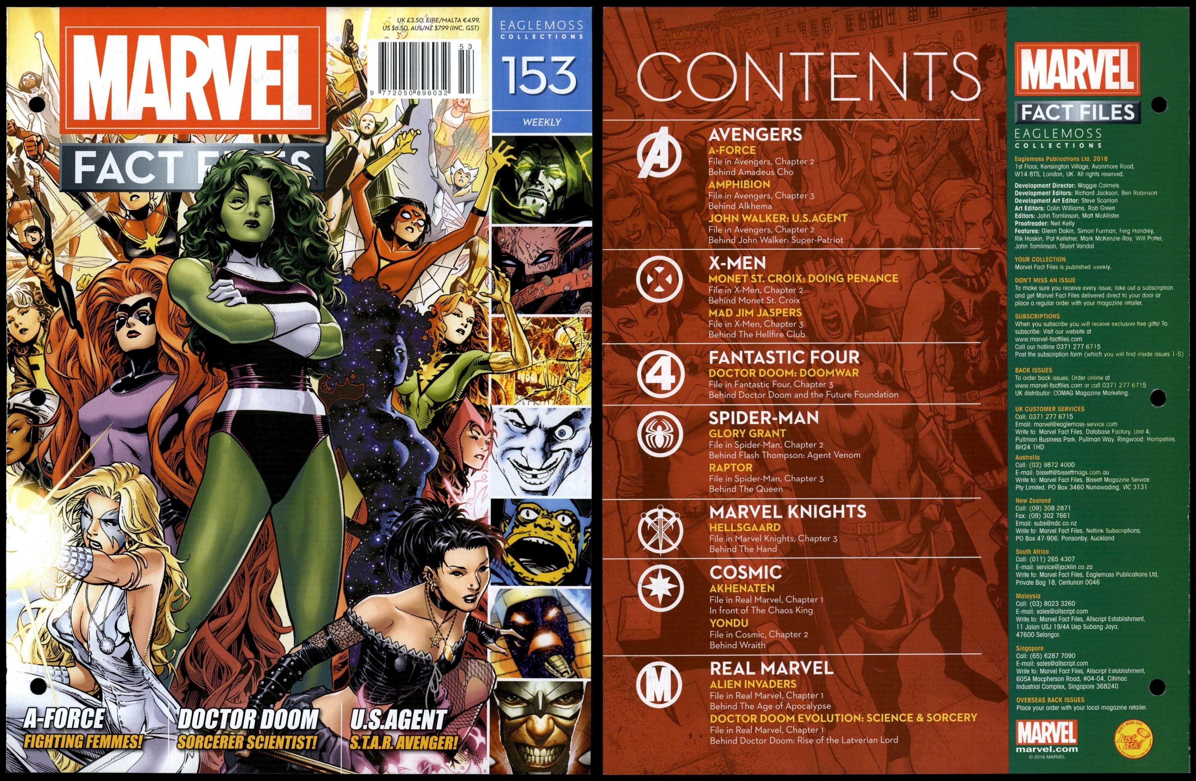 Marvel Fact Files Eaglemoss #153 She-Hulk - Front Cover Only