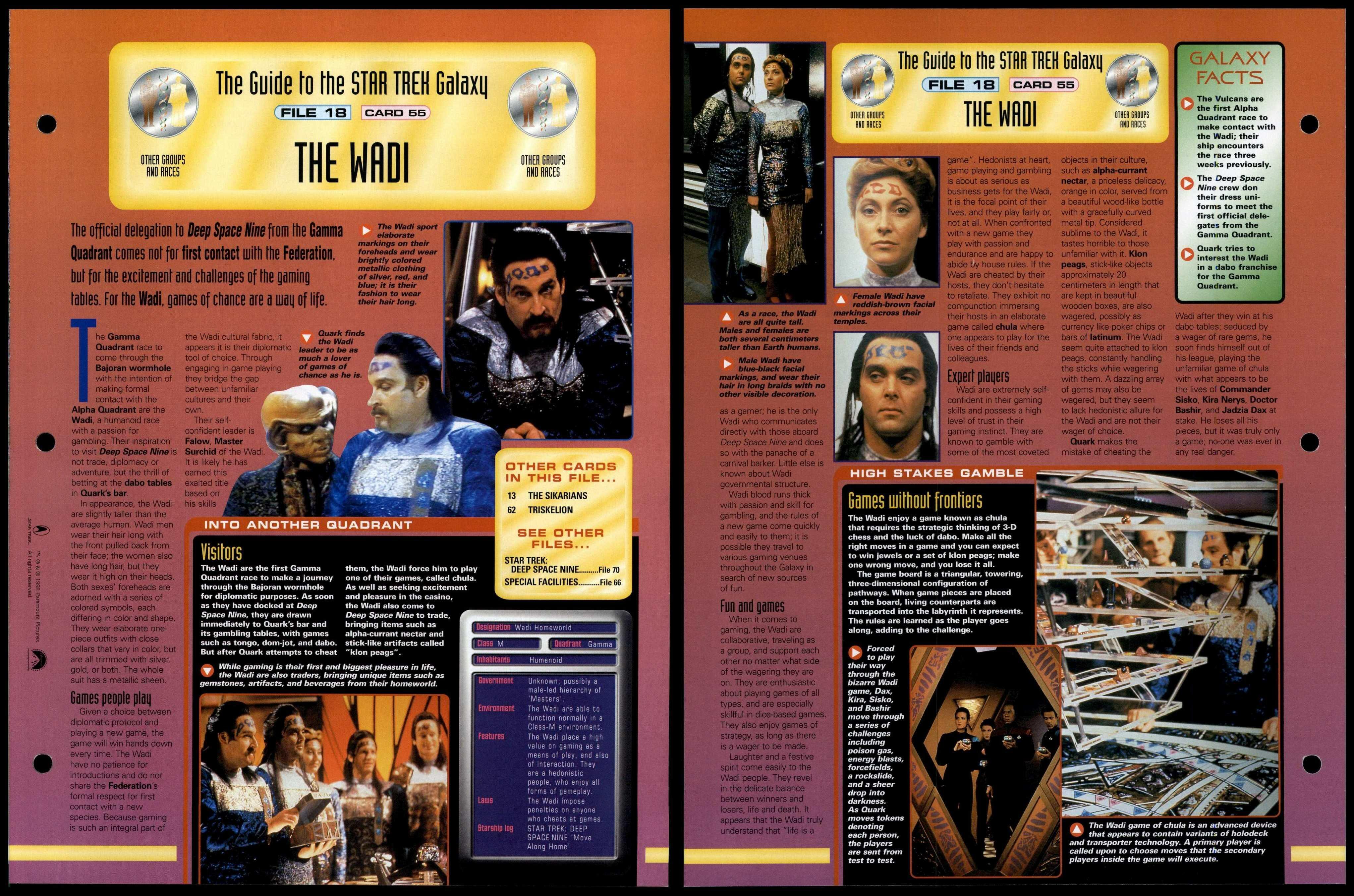 The Wadi - Other Groups & Races - Star Trek Fact File Page