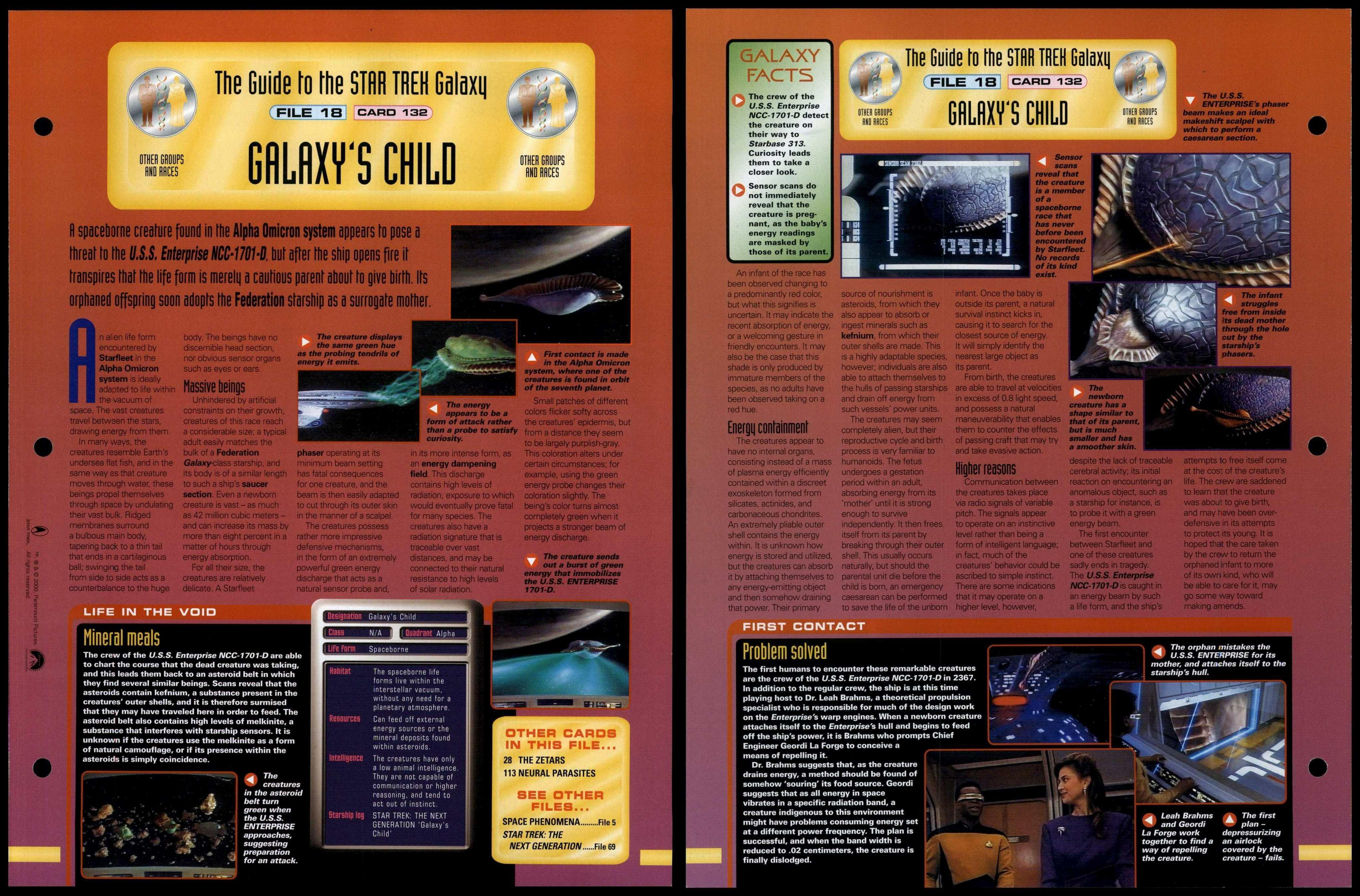 Galaxy's Child - Other Groups & Races - Star Trek Fact File Page