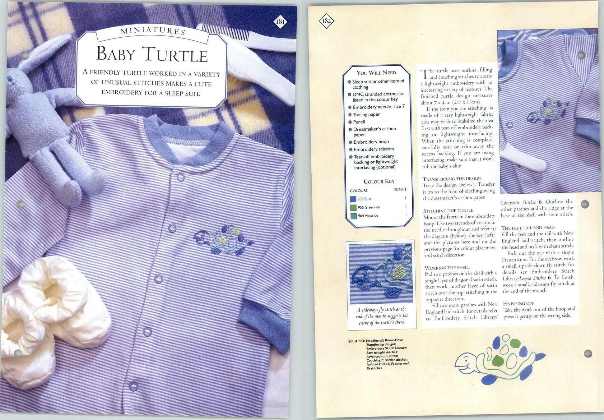 Baby Turtle #181-182 Miniatures - Needlecraft Magic Pattern