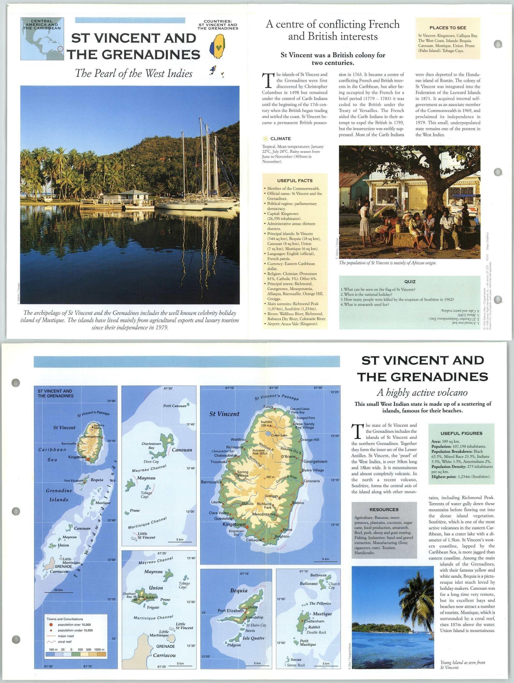 St. Vincent & The Grenadines - Central America - Atlas Of The World ...