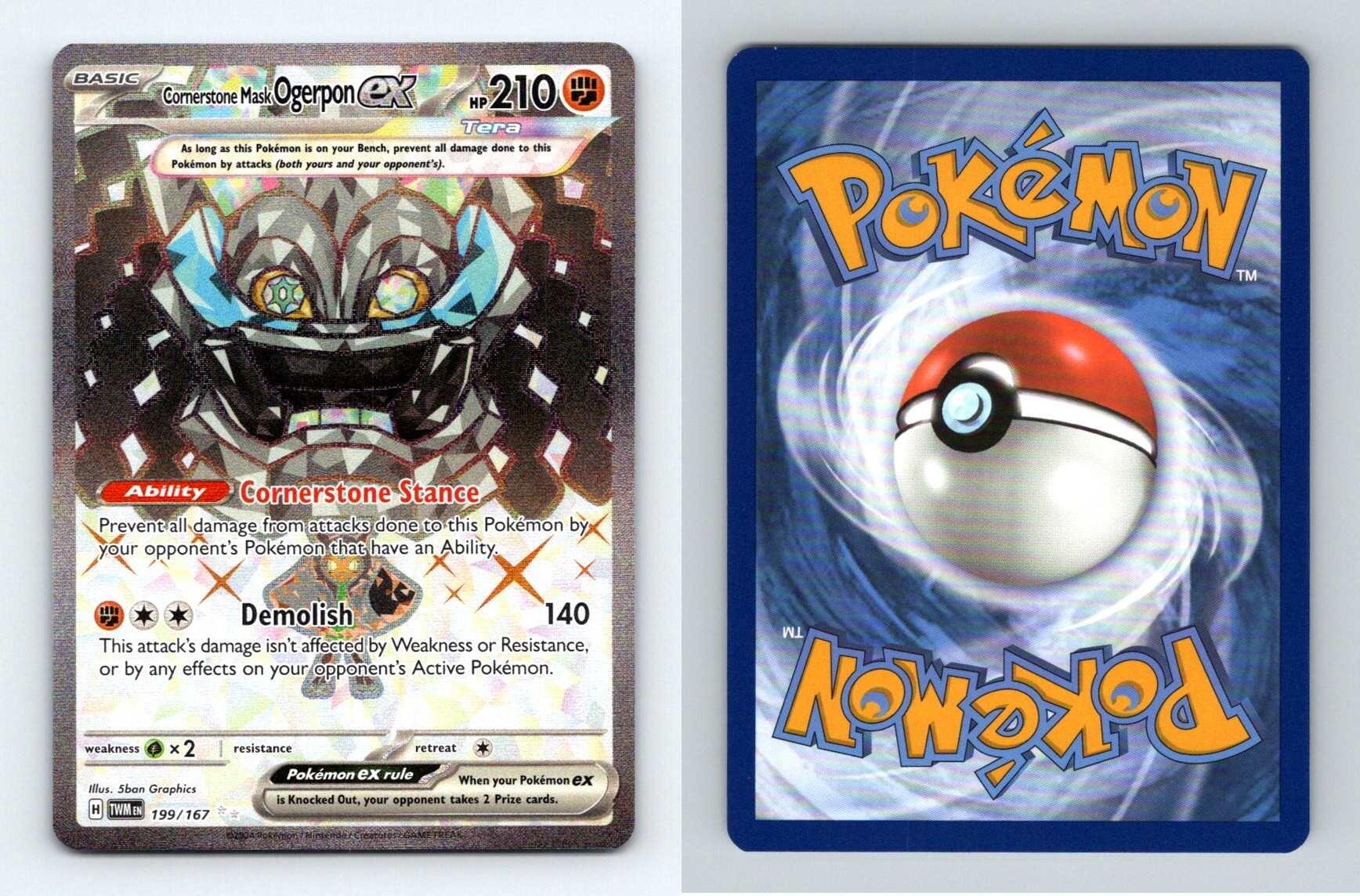 Cornerstone Mask Ogerpon ex #199/167 SV Twilight Masquerade 2024 ...