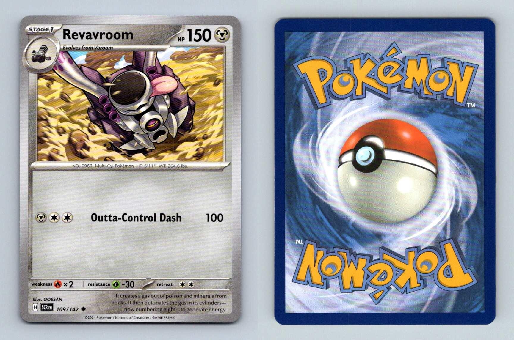 Revavroom #109/142 SV Stellar Crown 2024 Uncommon Pokemon TCG Card