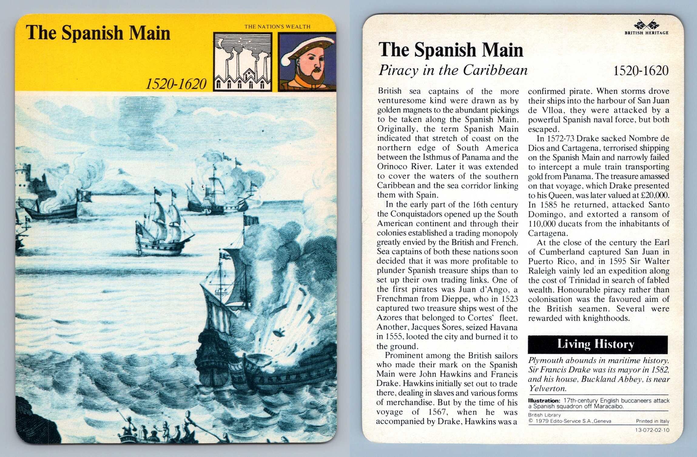 The Spanish Main - Wealth - British Heritage Edito-Service SA 1979 Card