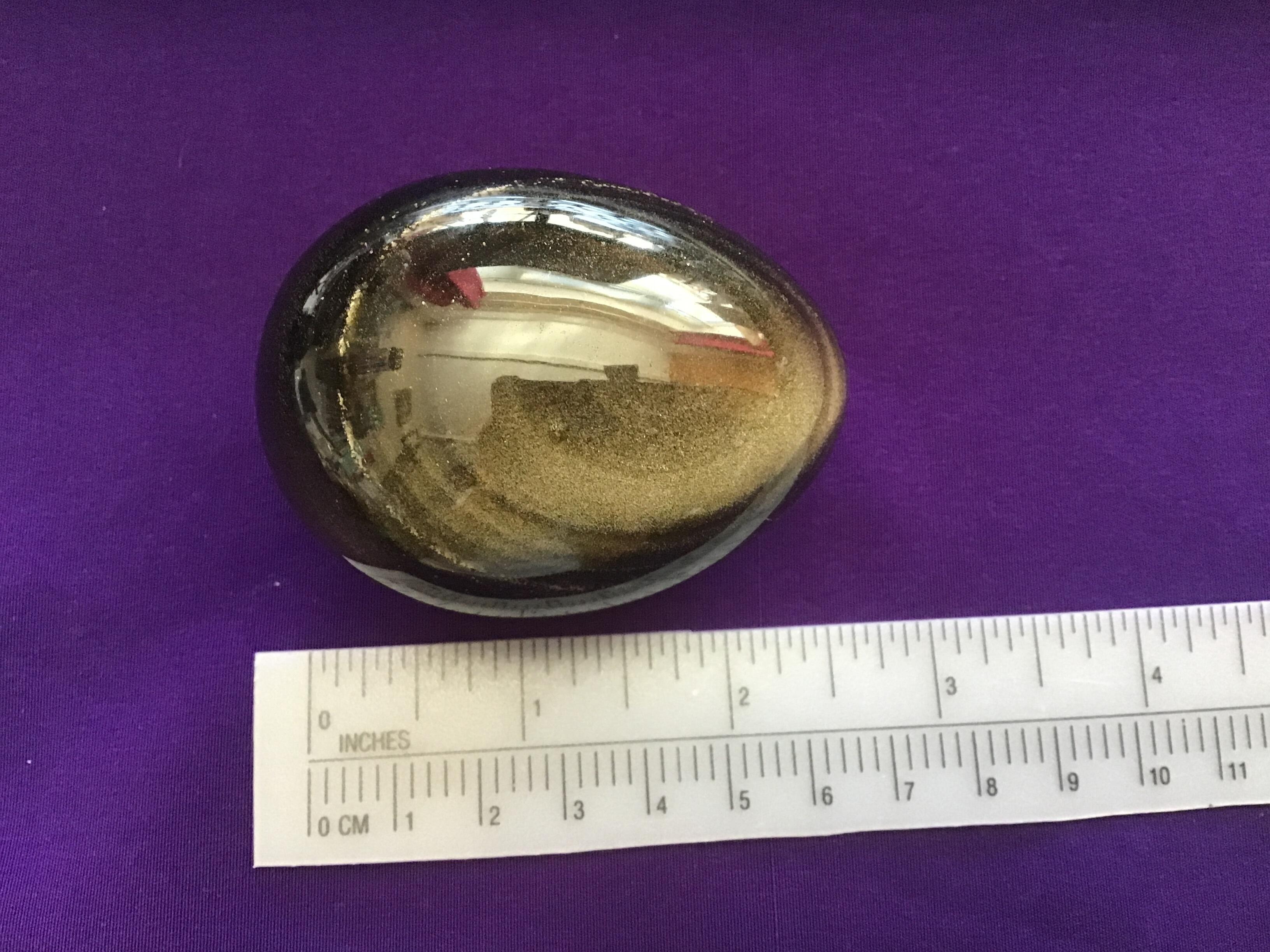 S2745 Gold Sheen Obsidian Egg