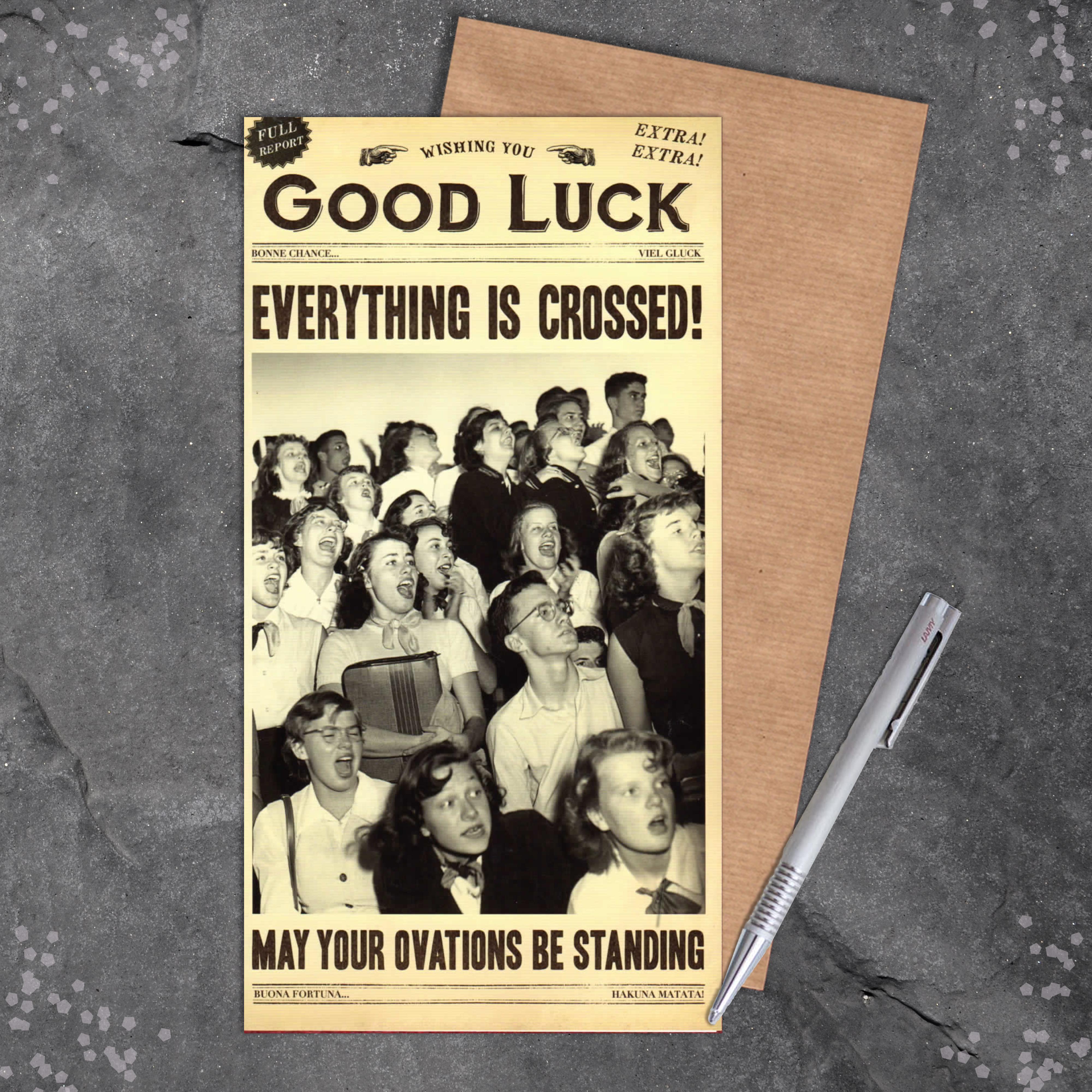 Everything Is Crossed! Good Luck Card