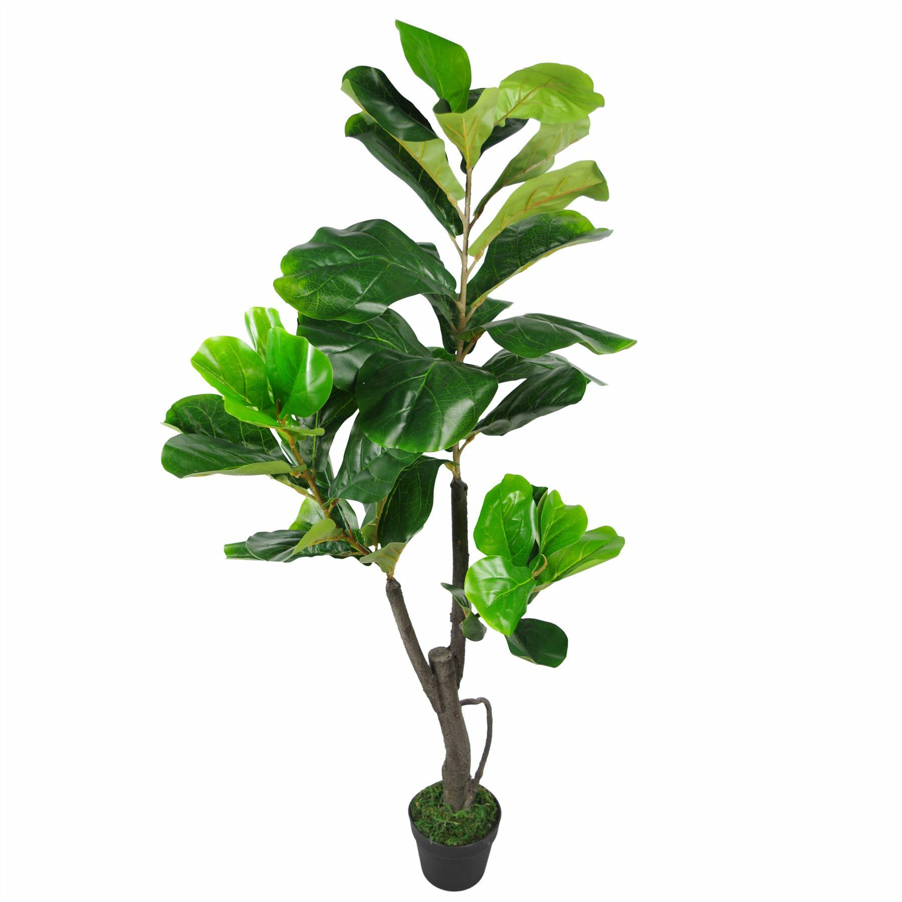 120cm (4ft) Artificial Fiddle Fig Tree Ficus Lyrata Plant