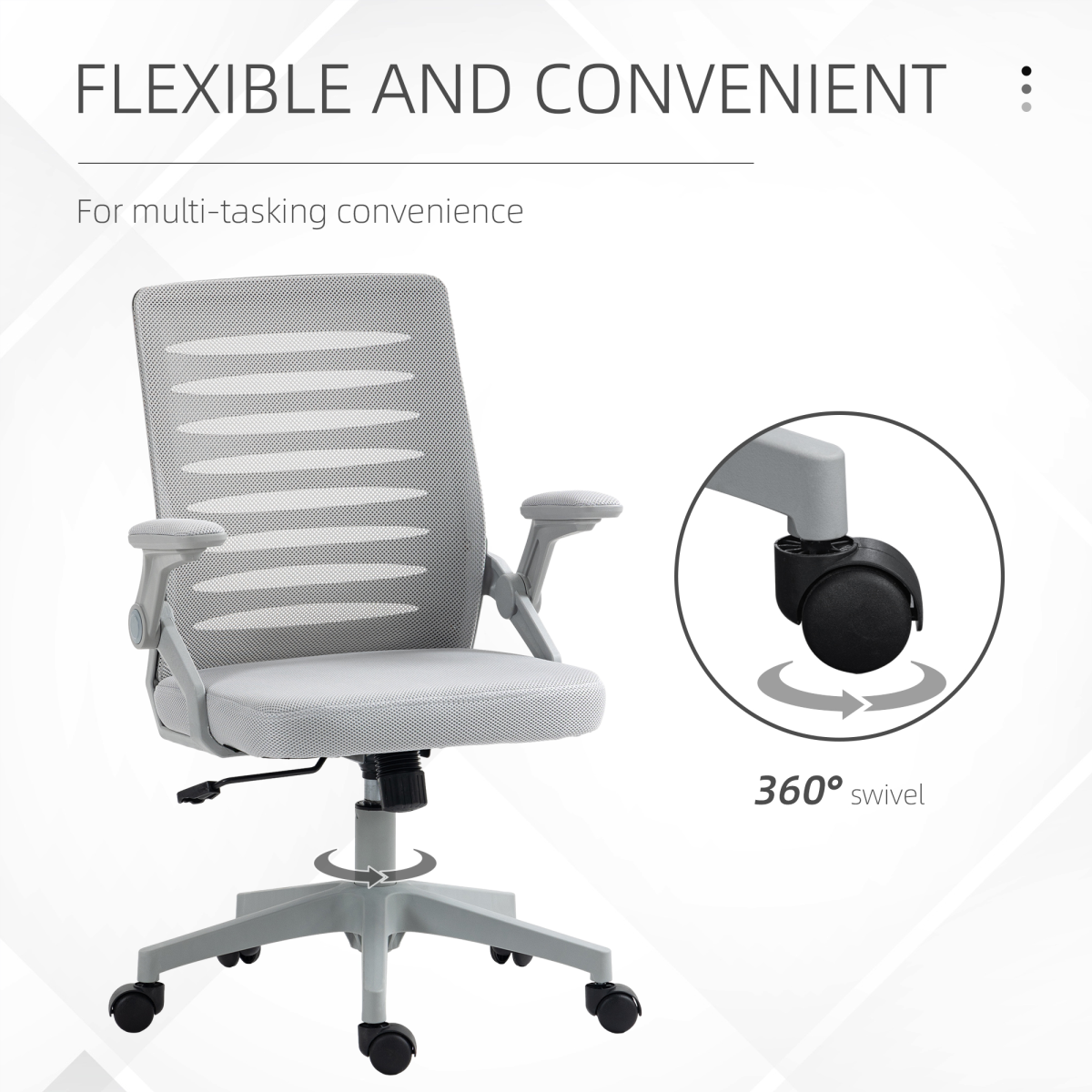 Mesh Office Chair Home Swivel Task Chair Grey