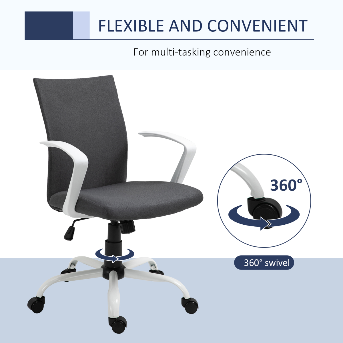 Office Linen Swivel Computer Desk Chair