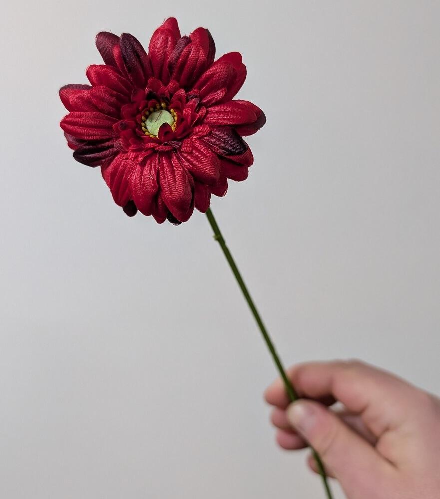 Artificial Red Gerbera Flower Stem 47cm