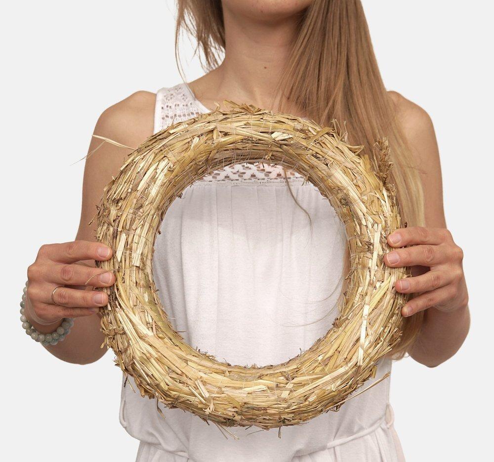 Straw Wreath Ring 30cm 12 Inch