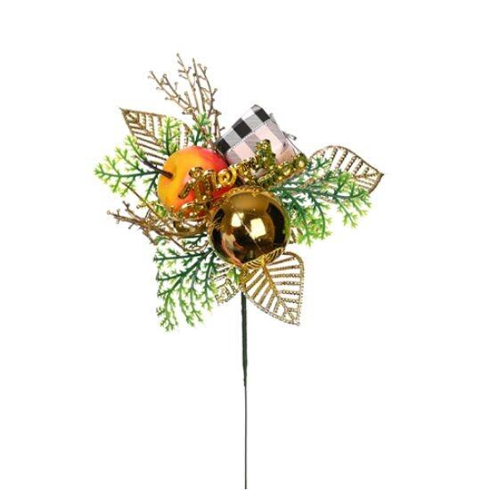 Christmas Gold Bauble Wreath Pick