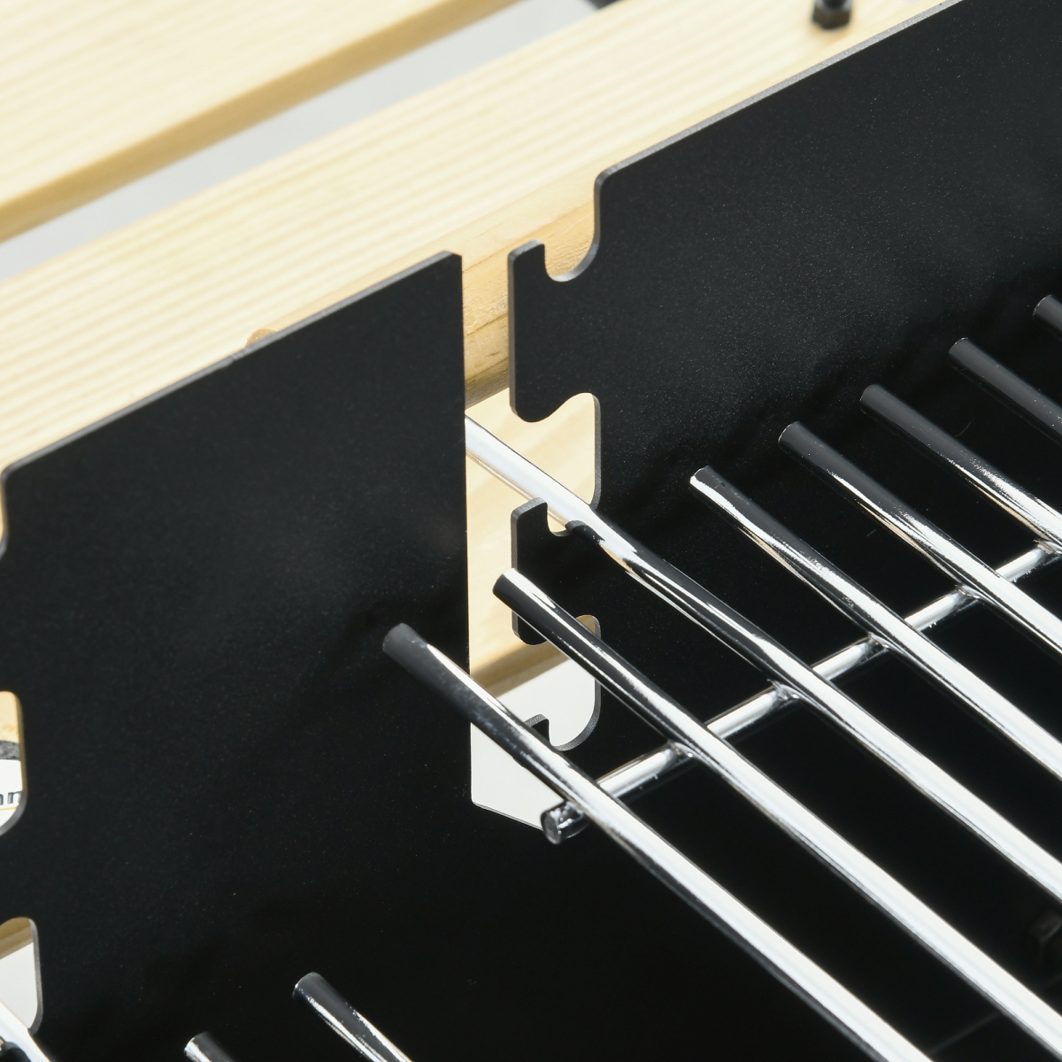 Charcoal BBQ Grill with Side Table, Storage Shelf