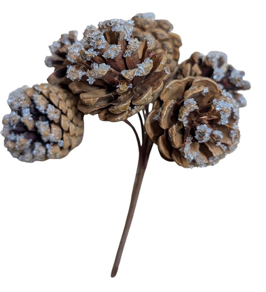 Christmas Pine Cone Pick 14cm