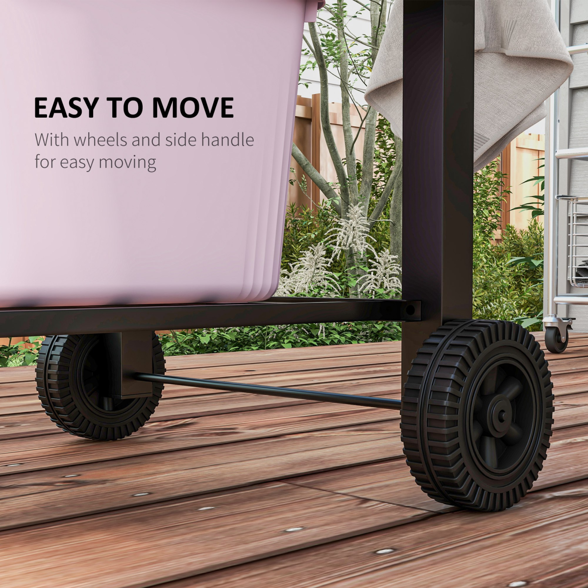 Charcoal Grill BBQ Trolley Wheels Shelf Side