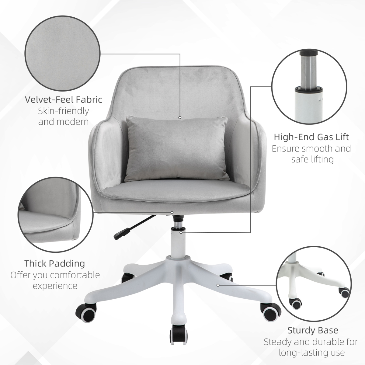 Office Chair with Rechargeable Electric Vibration