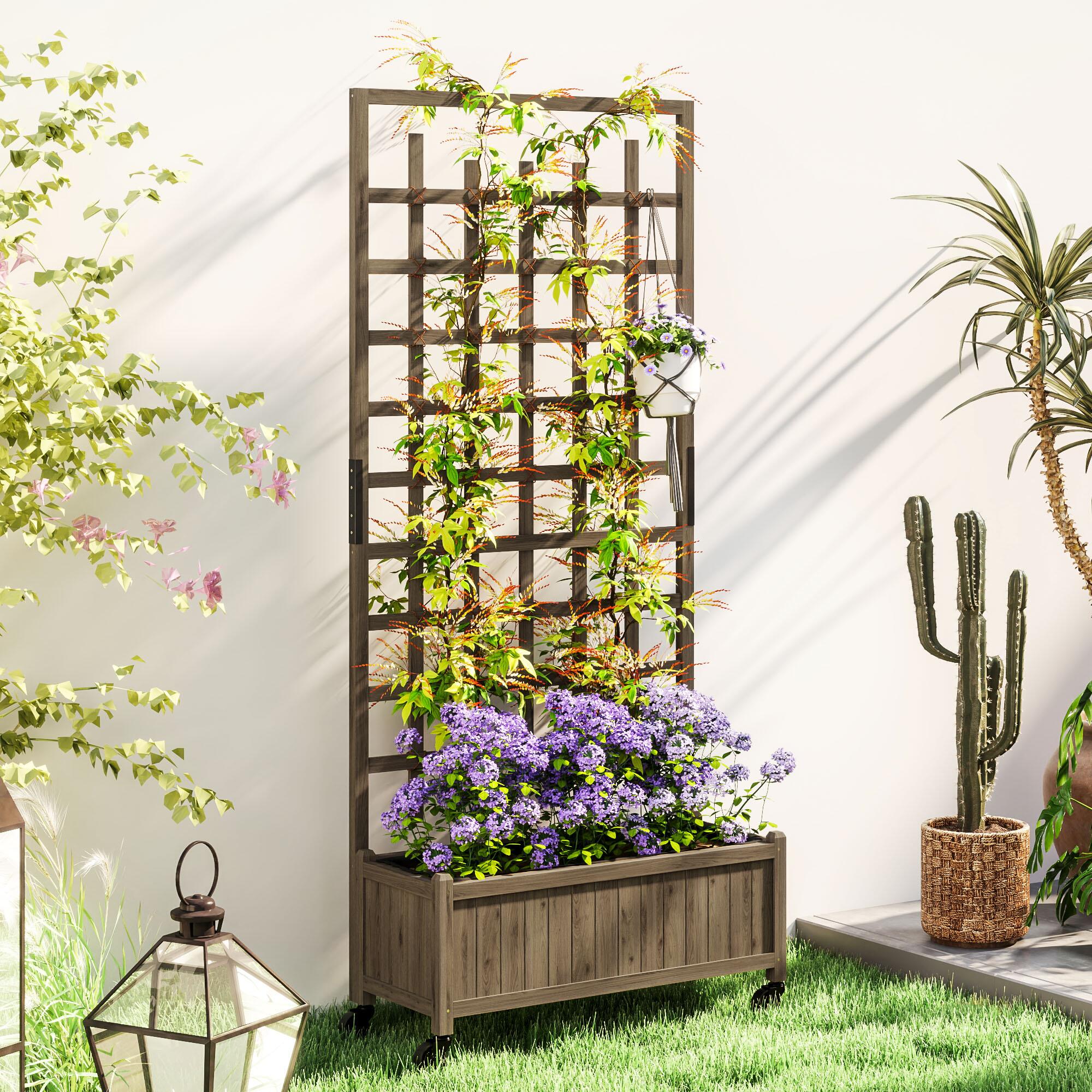 Raised Planter Box Trellis