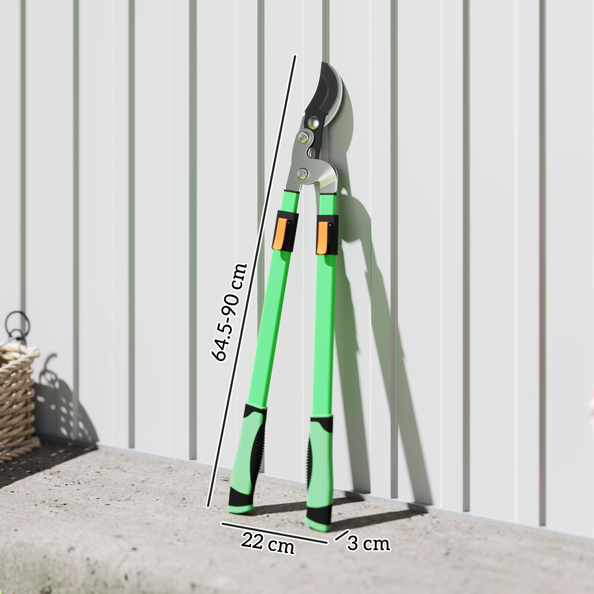 Outsunny Telescopic Bypass Loppers Shears