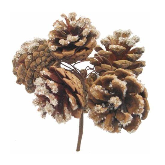 Christmas Pine Cone Pick 14cm